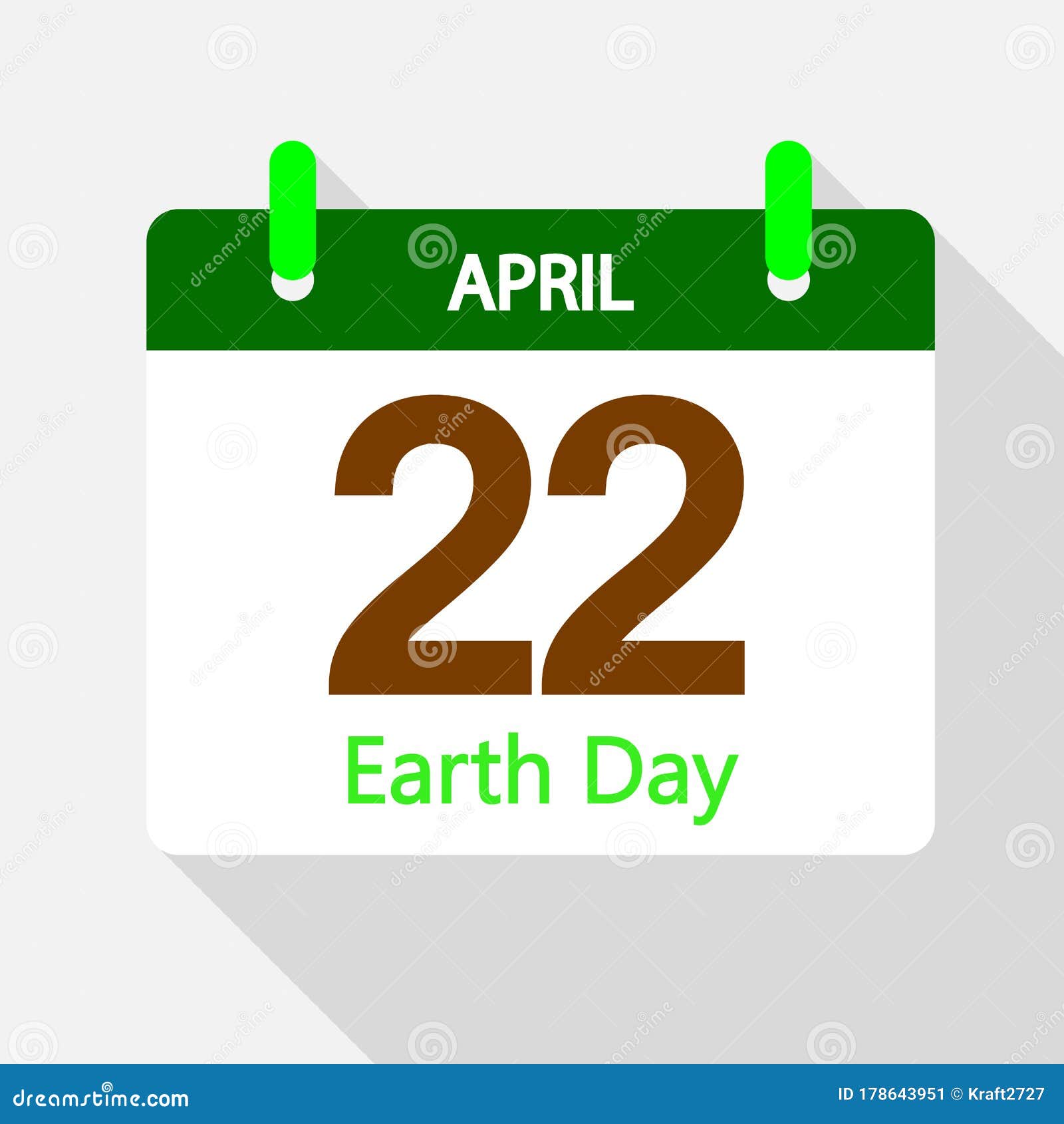 April Calendar 22 Earth Day Stock Vector - Illustration of celebrate ...