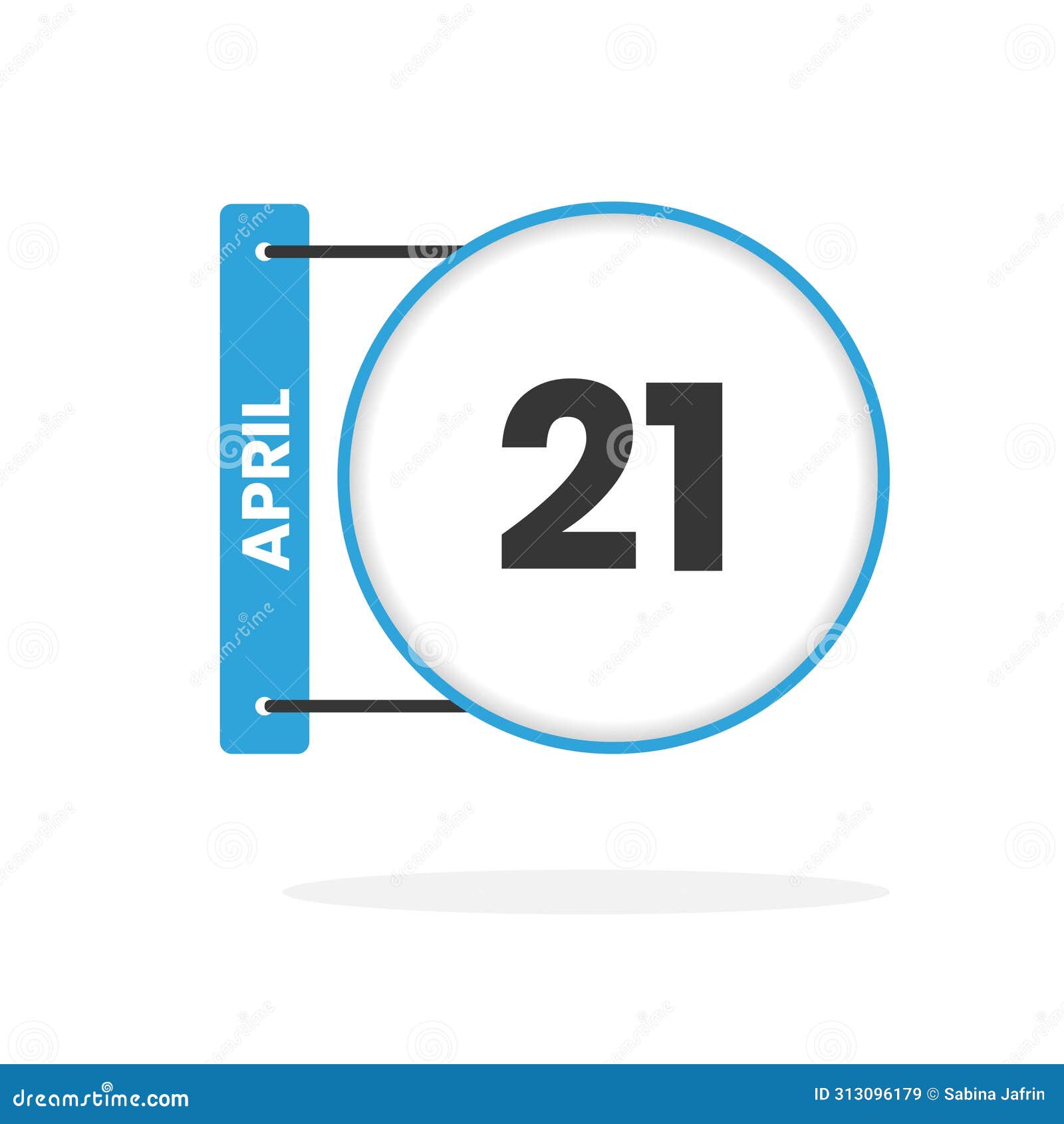 April 21 Calendar Icon. Date, Month Calendar Icon Vector Illustration ...
