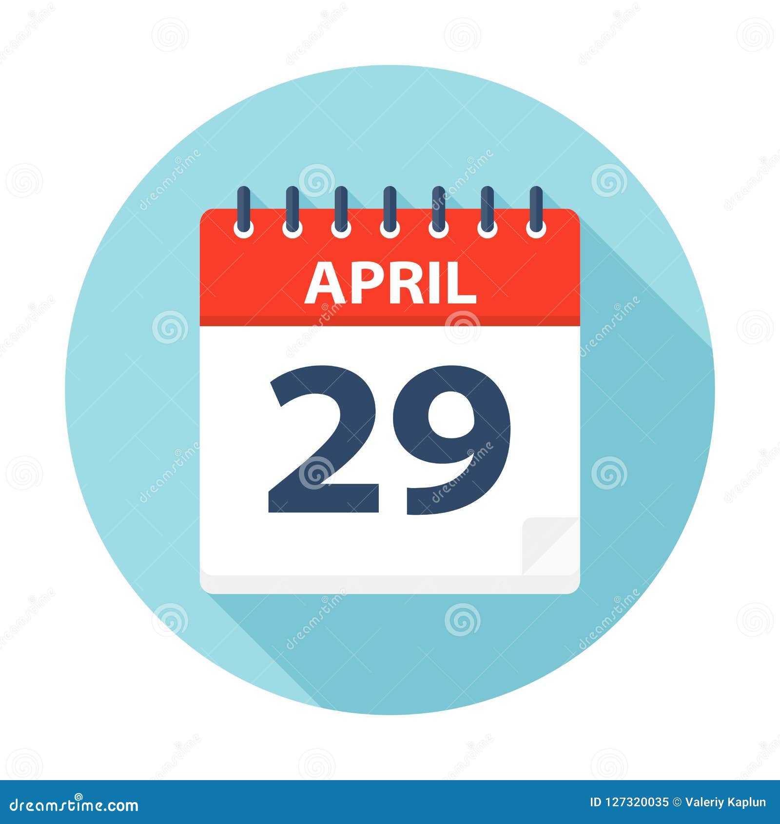 April 29 - Calendar Icon stock illustration. Illustration of template ...