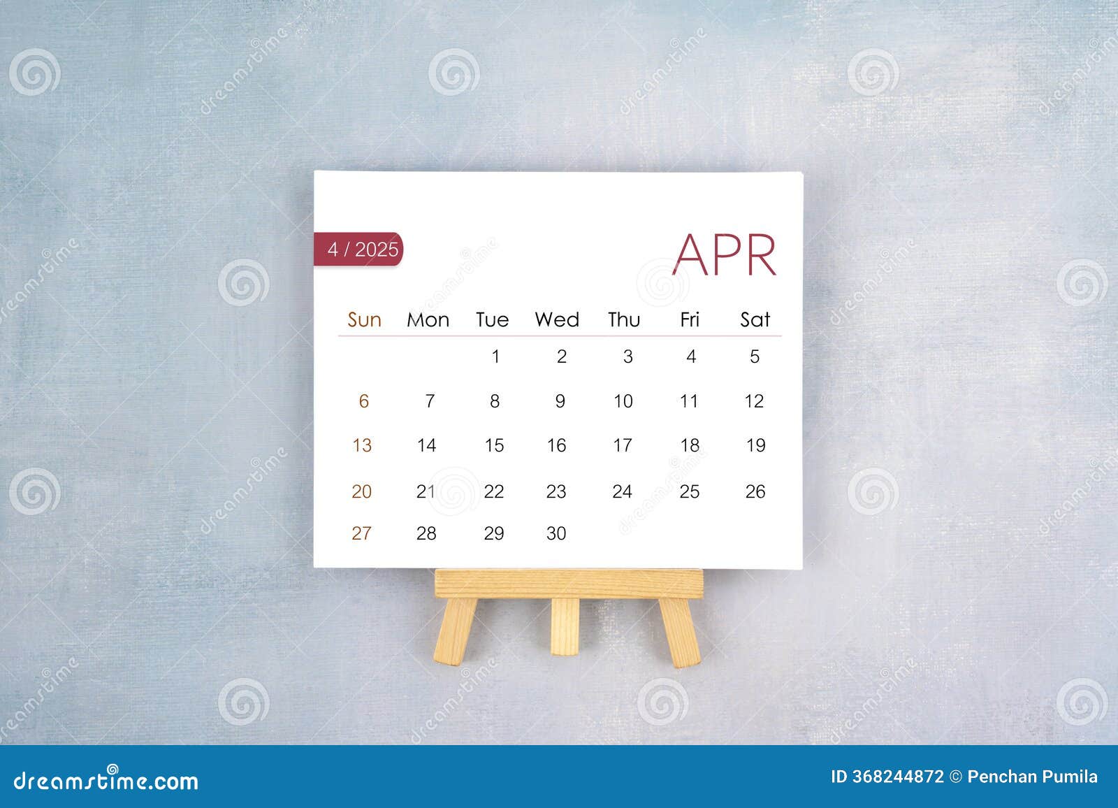 April 2025 Calendar With Time For A New Start And Plan Text On Black ...