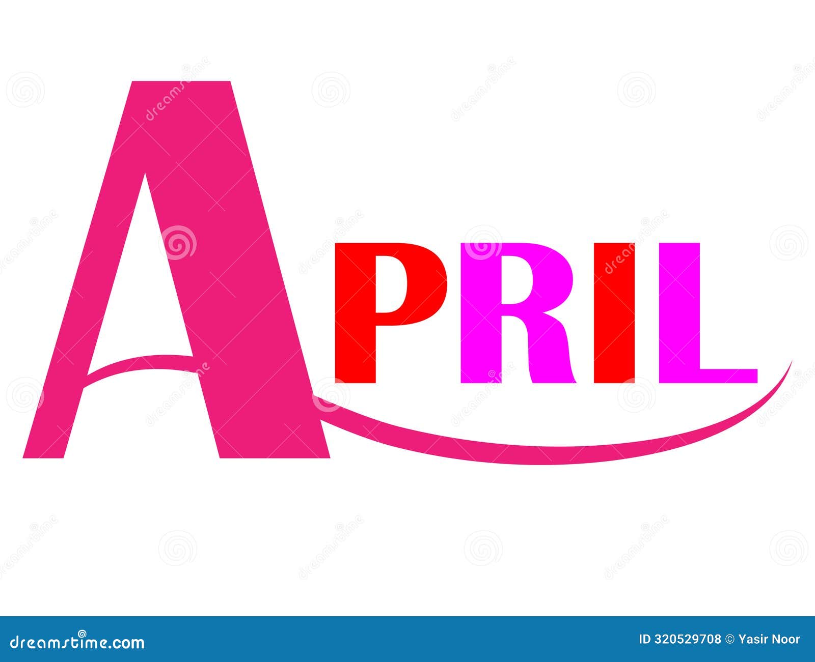 April - Colourful April Vector - Art and Illustration Stock ...