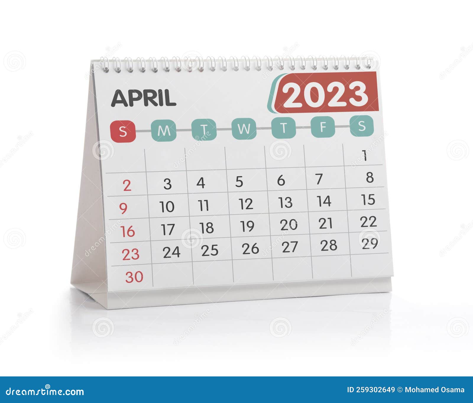 April 2023 Desk Calendar stock image. Image of hello - 259302649
