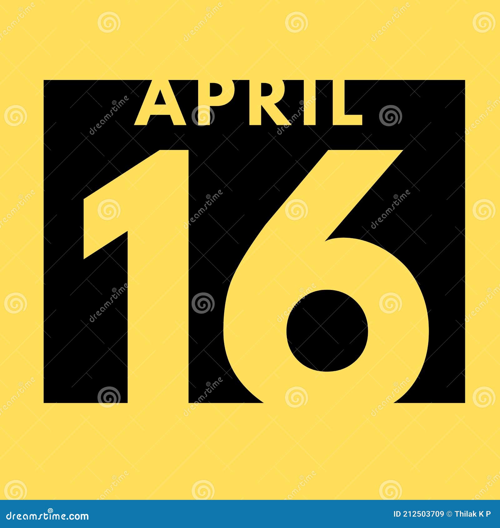 April 16 . Flat Modern daily Calendar Icon .date ,day, Month Stock ...