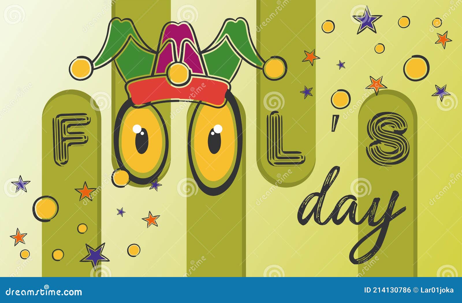 April fool day banner stock vector. Illustration of crazy - 214130786