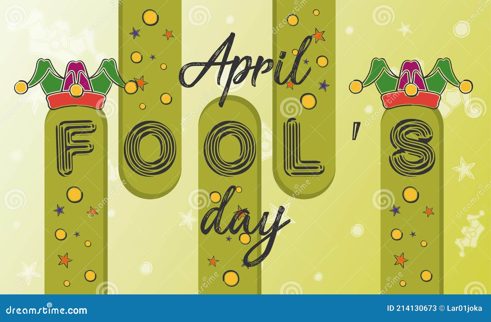 April fool day banner stock vector. Illustration of happy - 214130673