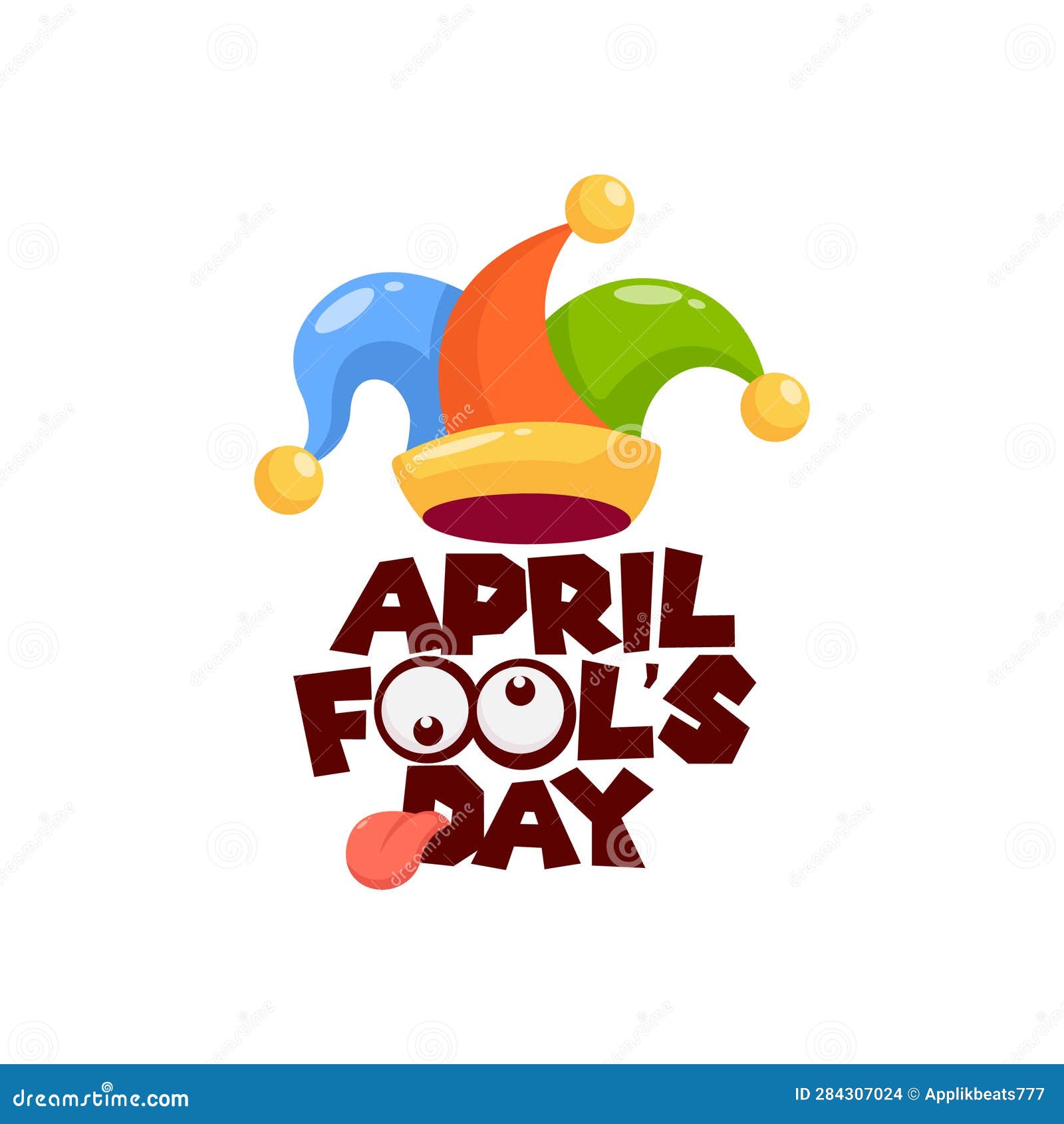 April Fool S Day. Cartoon Style Stock Vector - Illustration of holiday ...