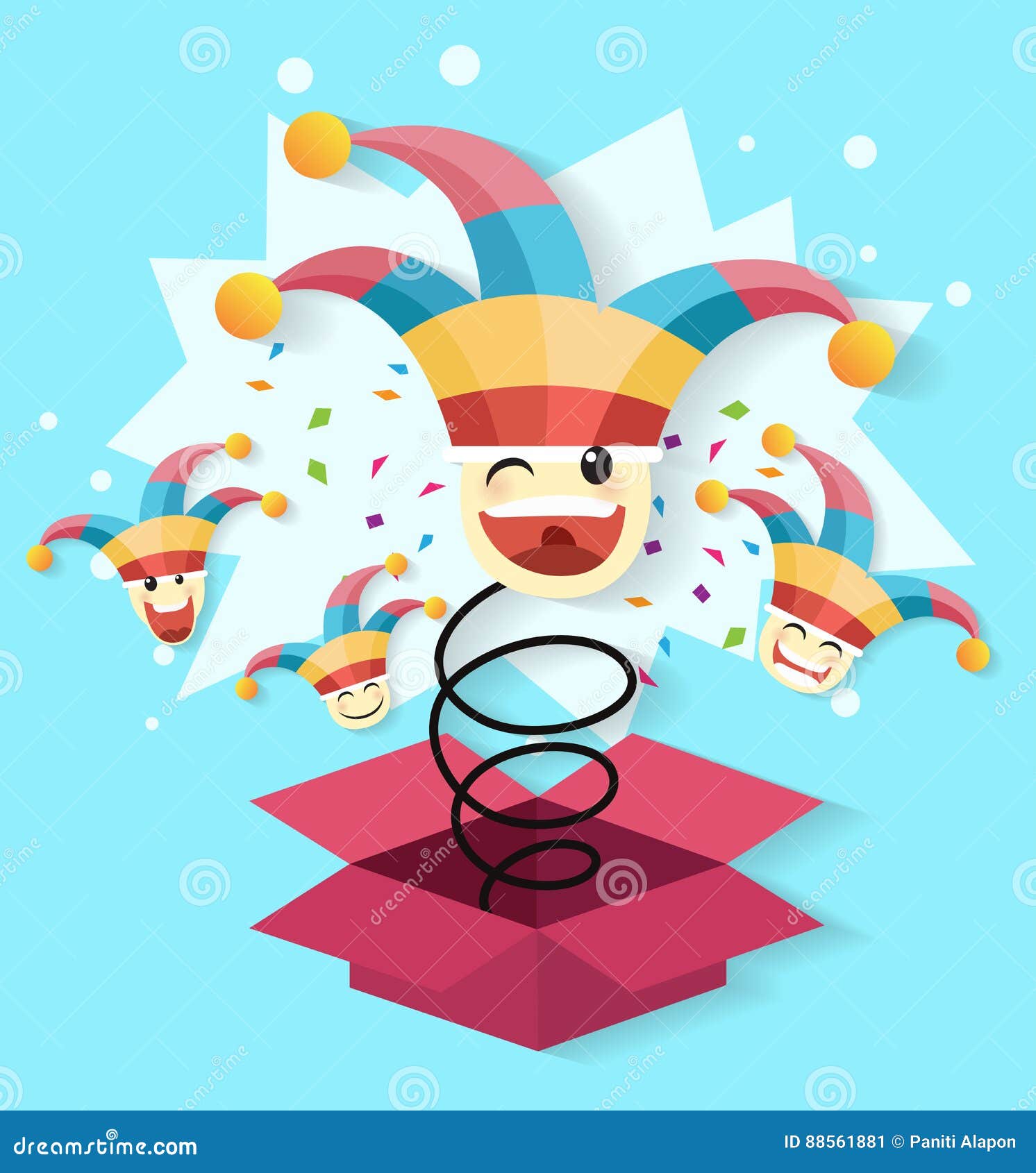 April Fool`s Day,jack in the Box Toy, Springing Out of a Box Stock ...