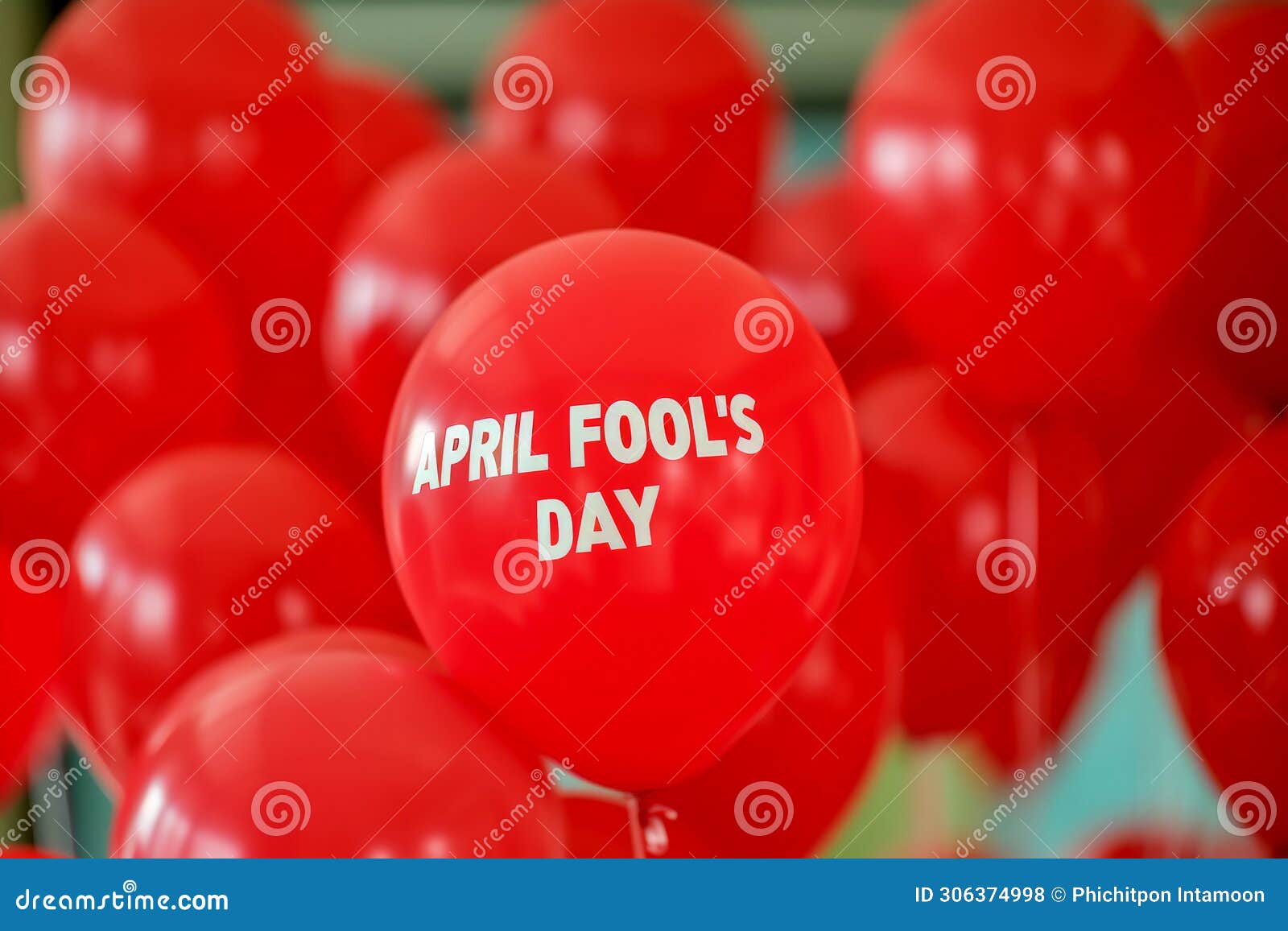 April Fool S Day. Red Balloon on Background Stock Photo - Image of ...