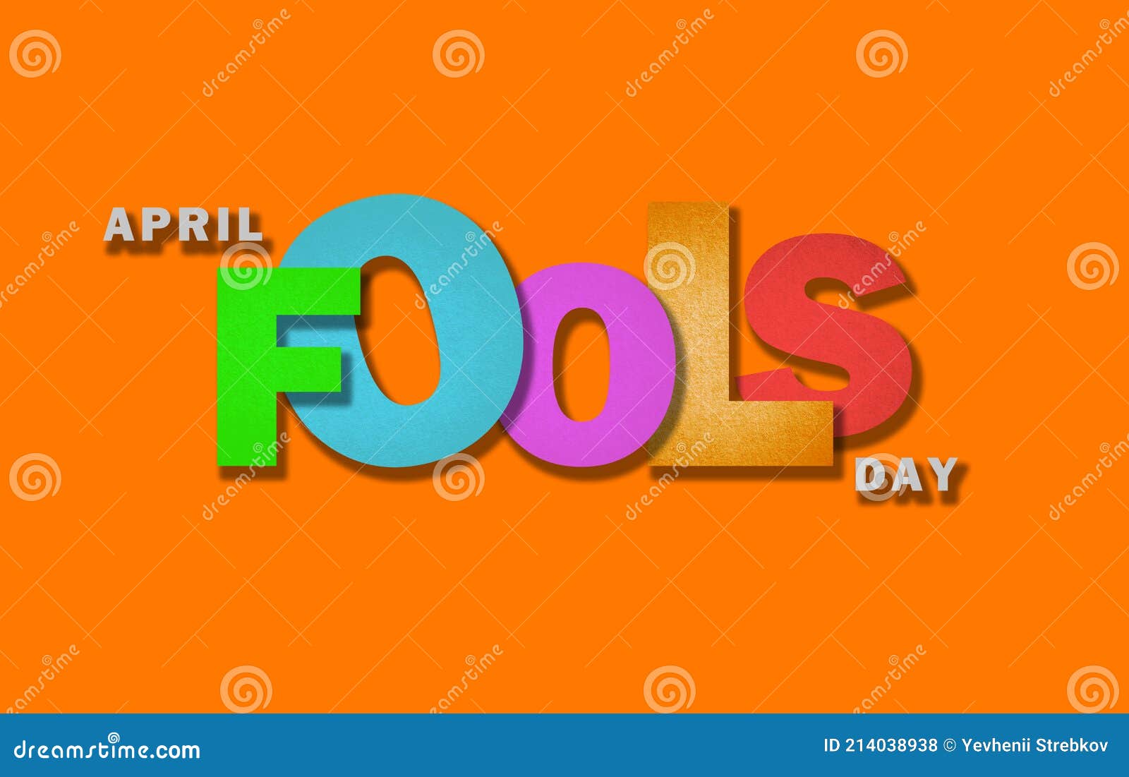 April Fools Day. Bright Card with Paper Texture Stock Illustration ...