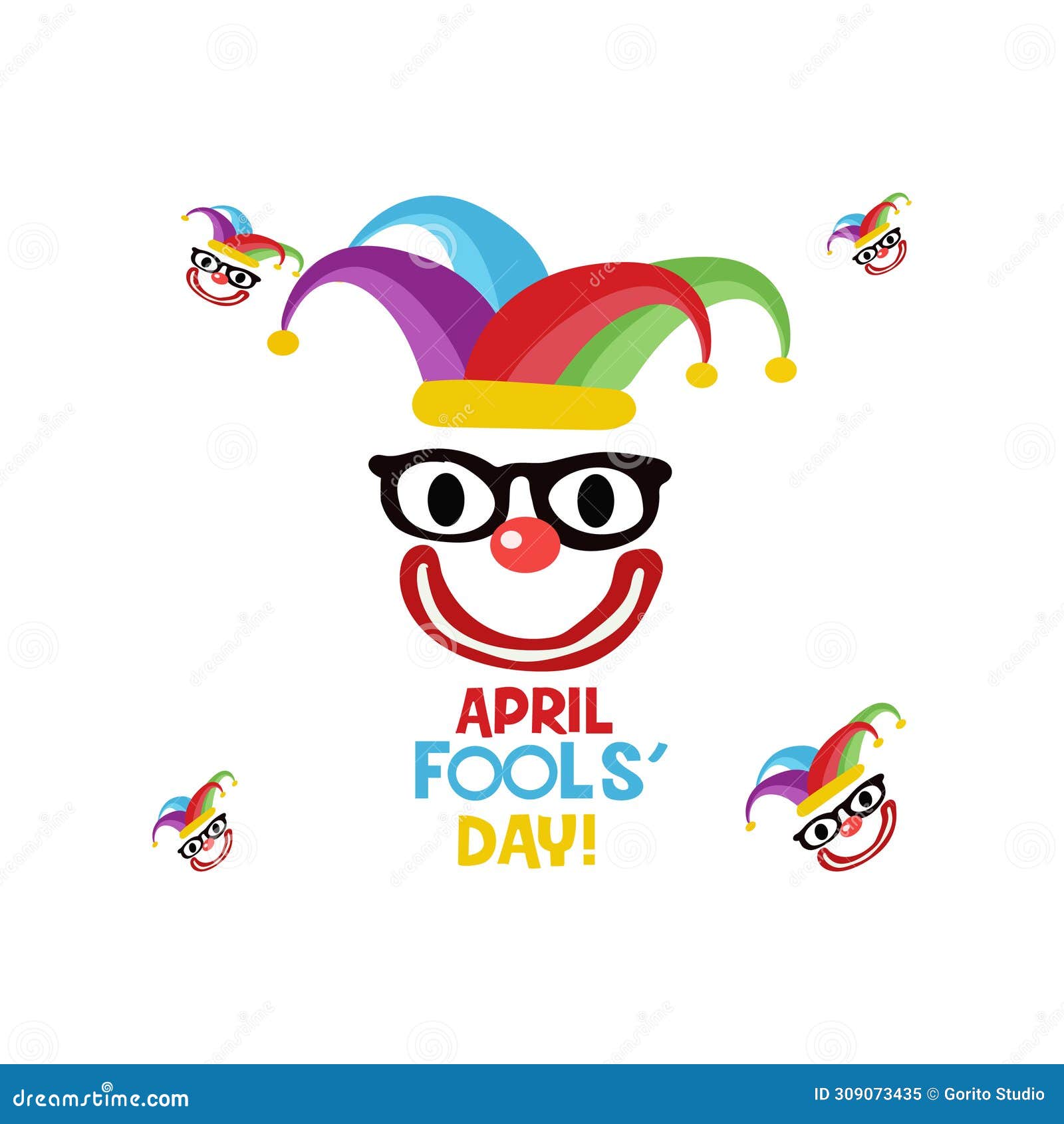April Fools Day is Celebrated Every Year on 1 April Vector Stock Vector ...