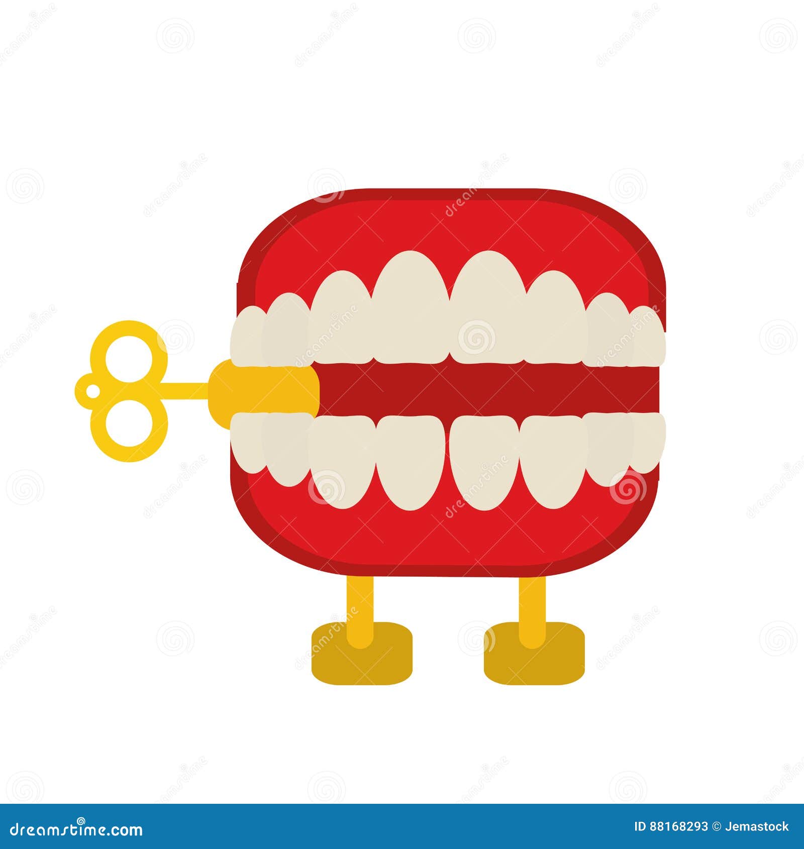 Chomping Teeth Cartoon Clipart