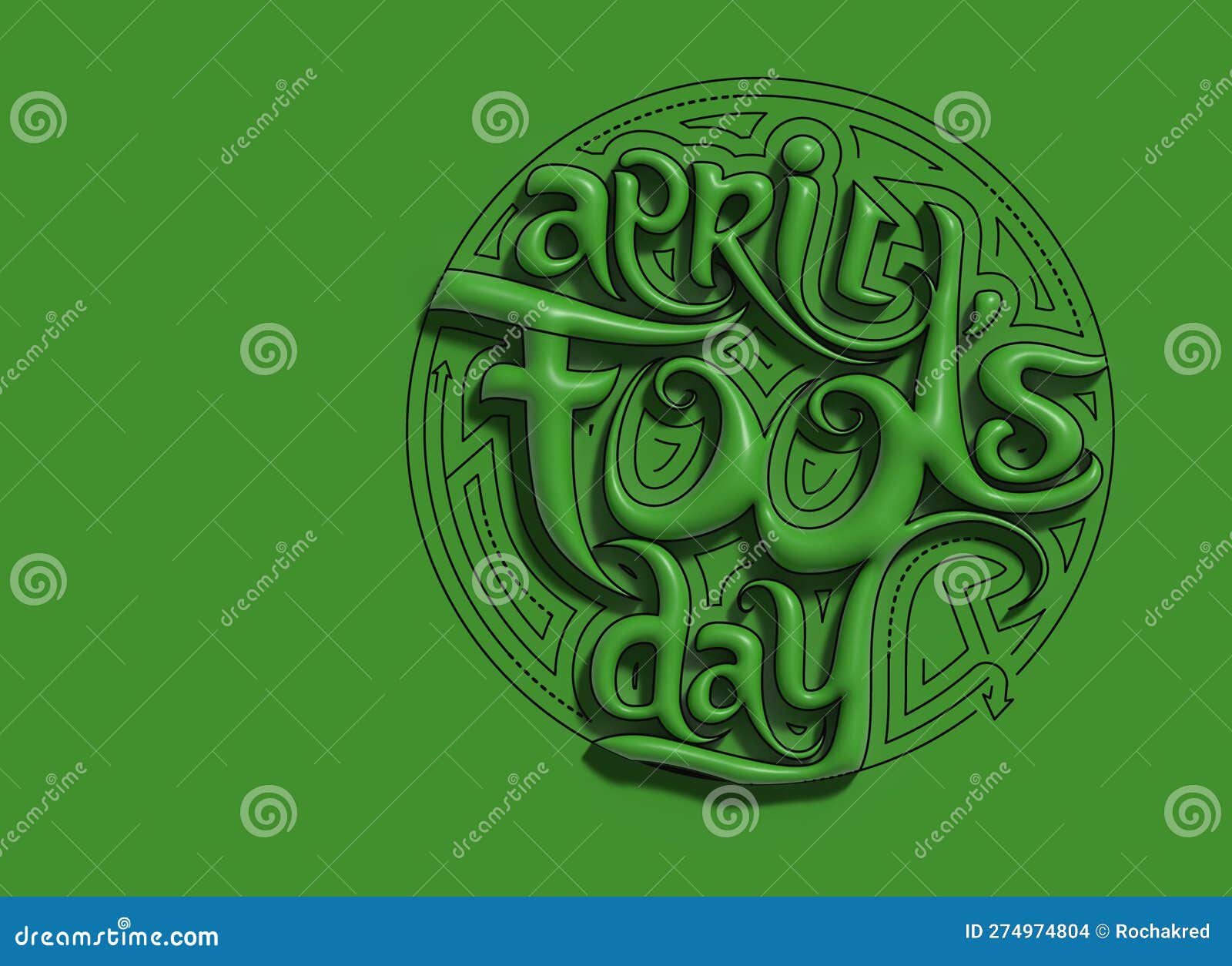April Fools Day 3D Text Design Element Stock Illustration ...