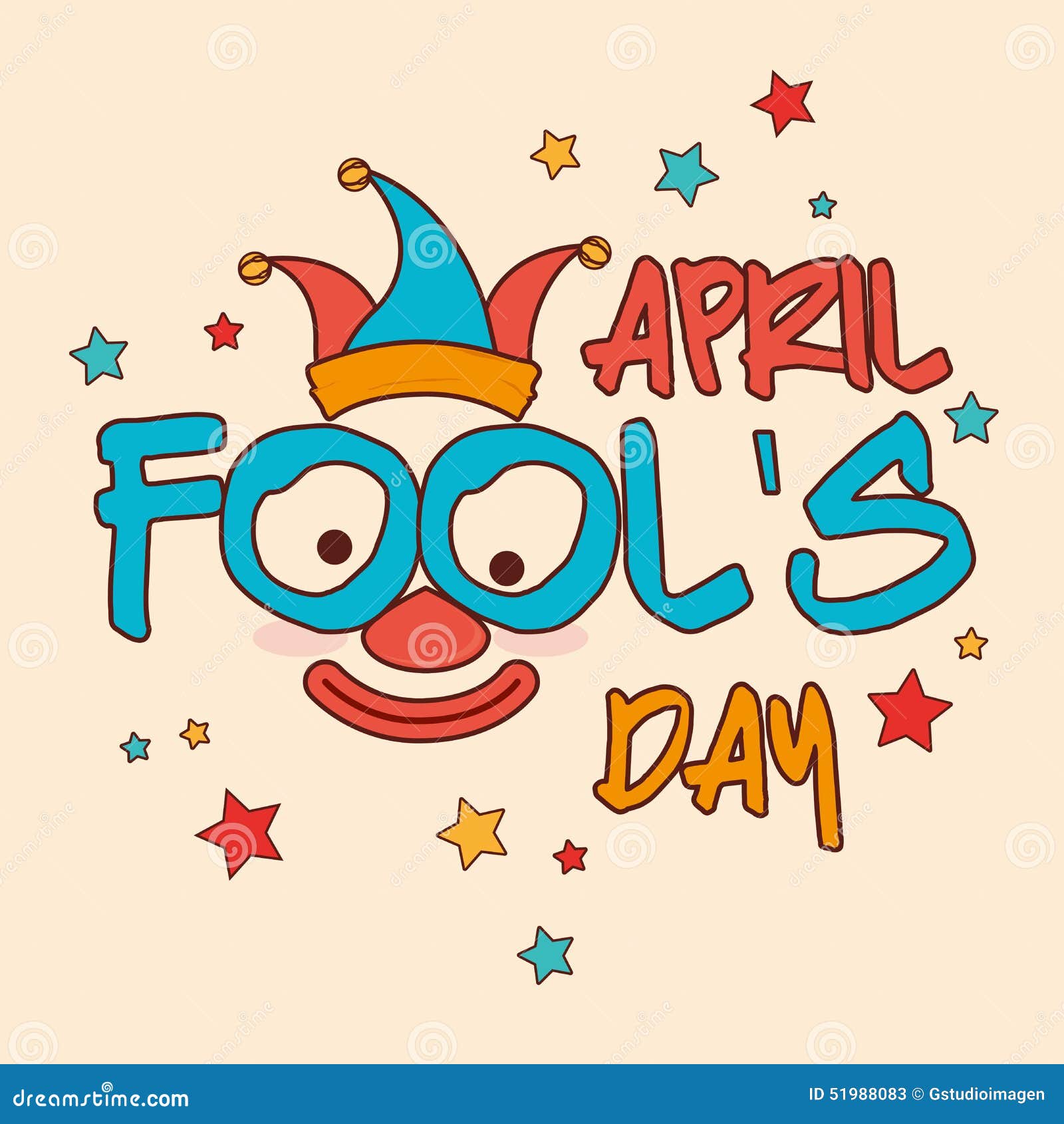 April fools day design. stock illustration. Illustration of festival ...