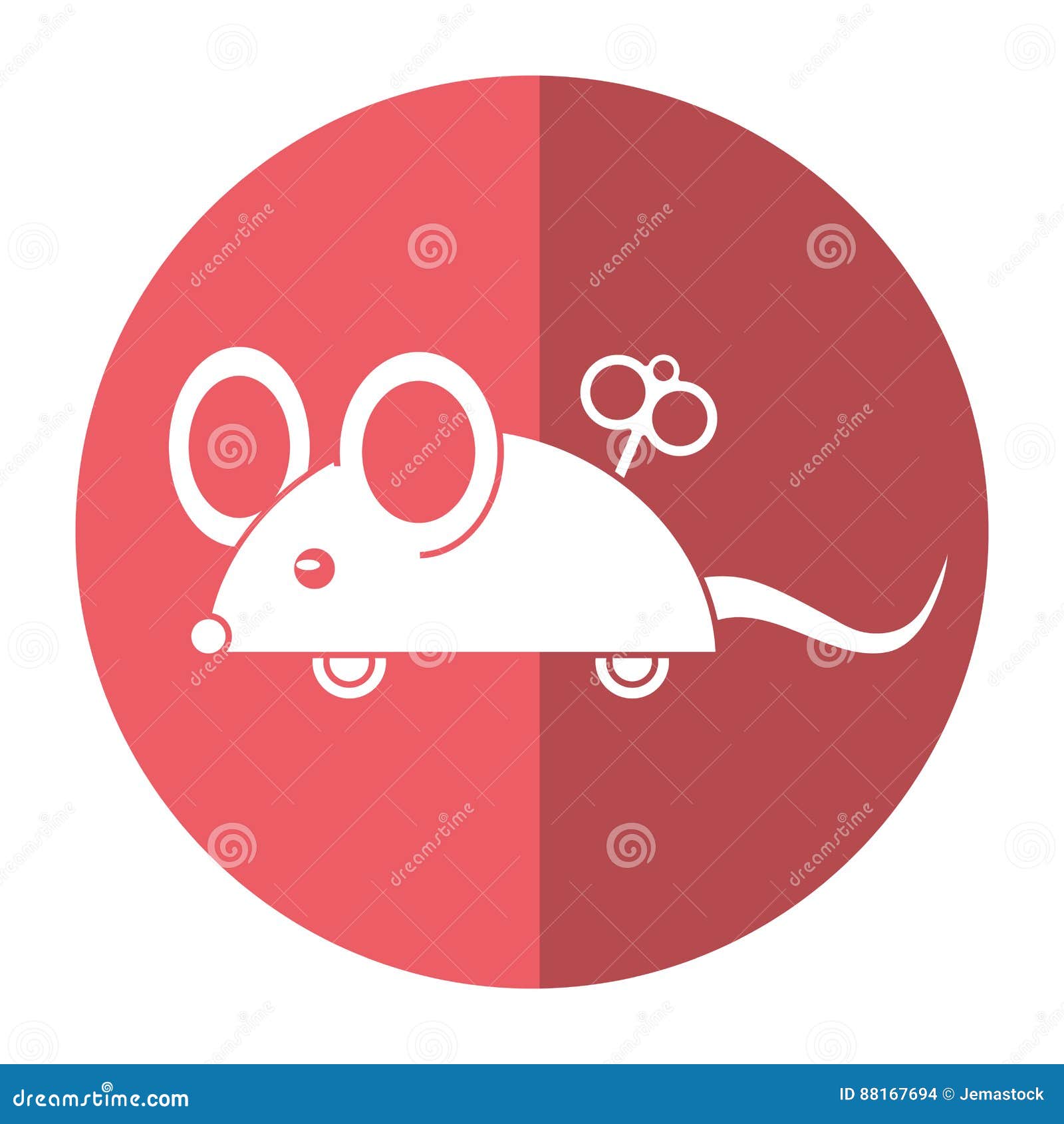 April Fools Day Mouse Surprise Shadow Stock Illustration - Illustration ...