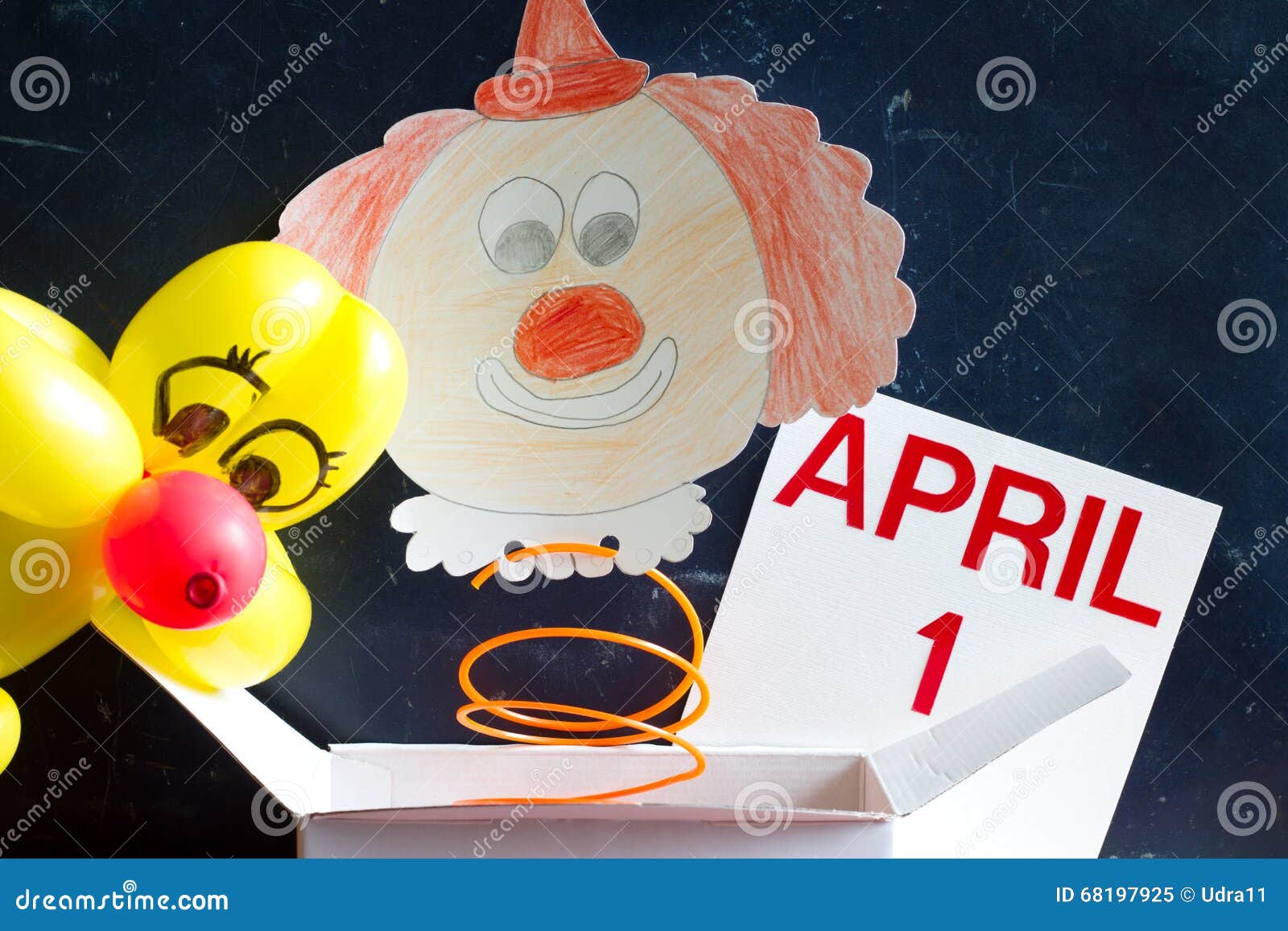 April Fools Day Symbol Concept with Clown Stock Image - Image of symbol ...