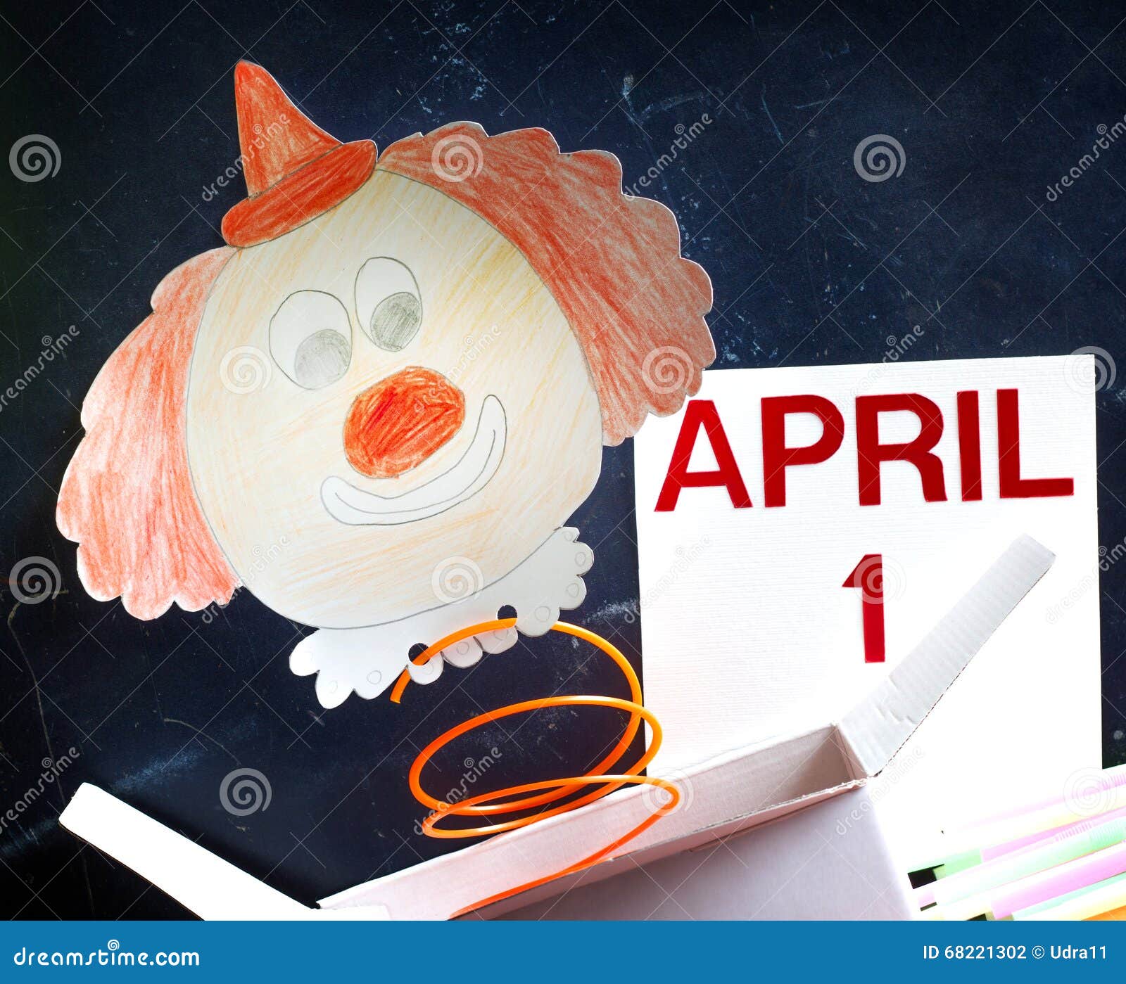 April Fools Day Symbol Concept with Clown Stock Photo - Image of ...