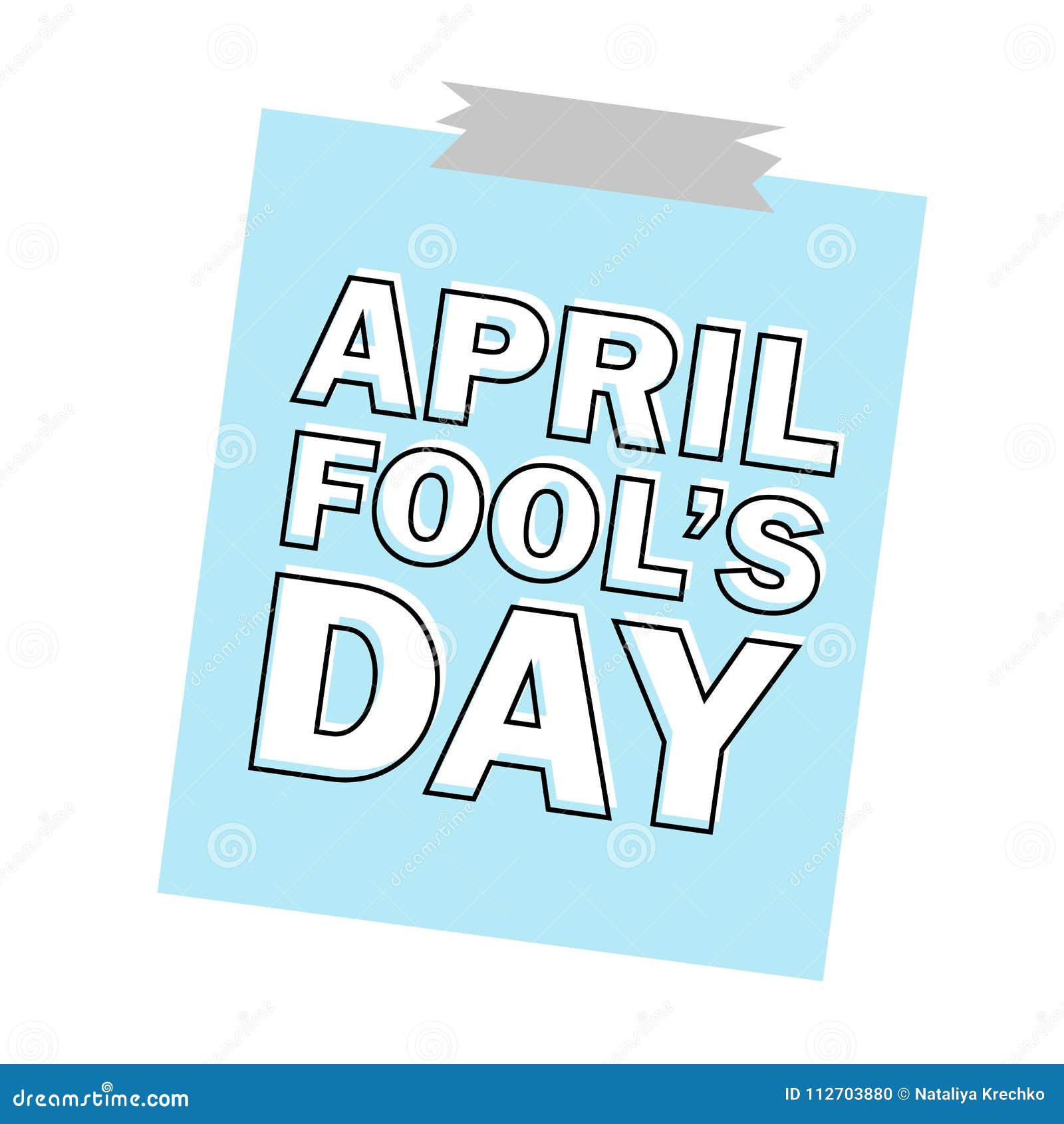 April Fools Day Text and Funny Element Vector Illustration for Greeting ...