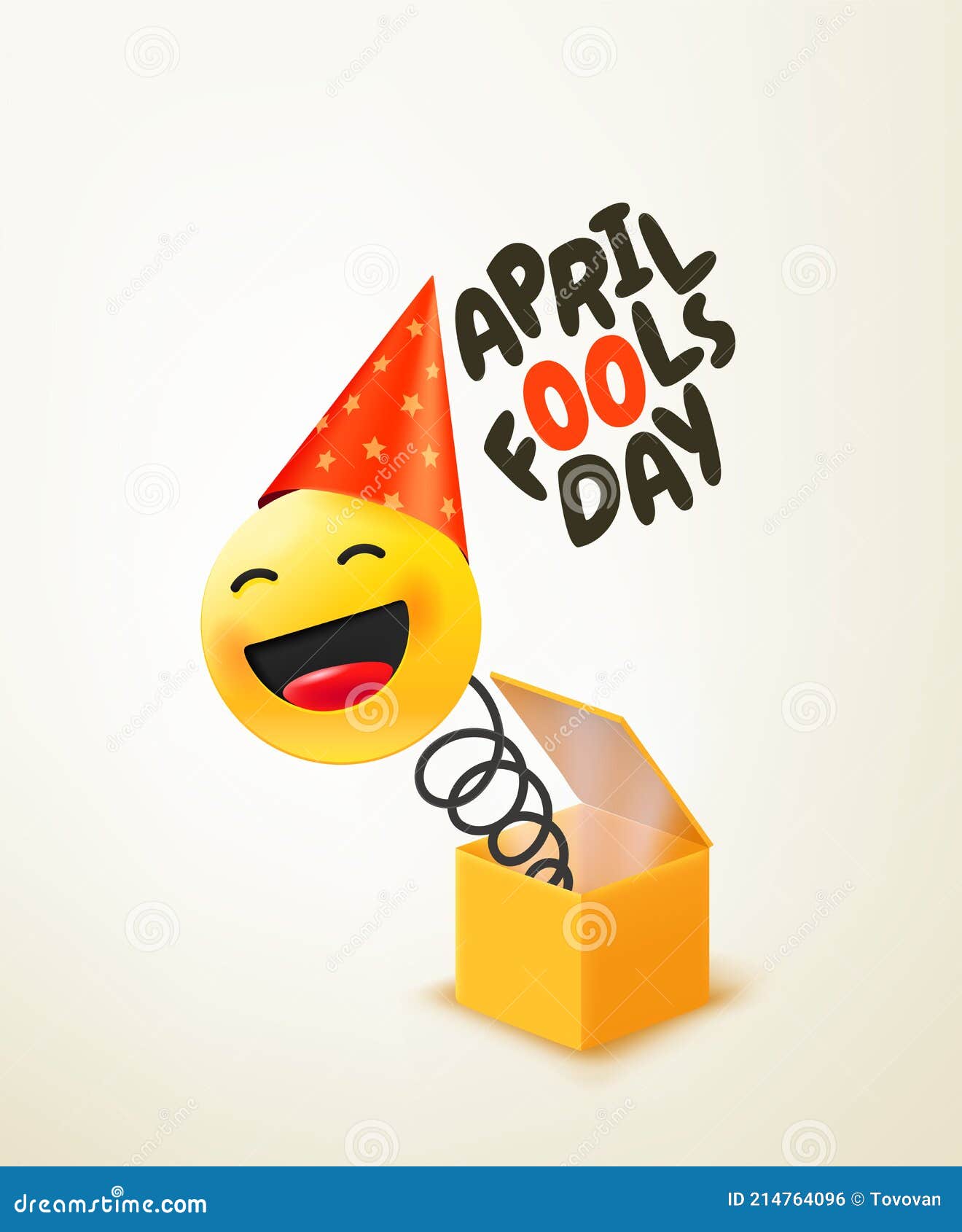 April Fools Day Vector with Gift Box. Stock Vector - Illustration of ...