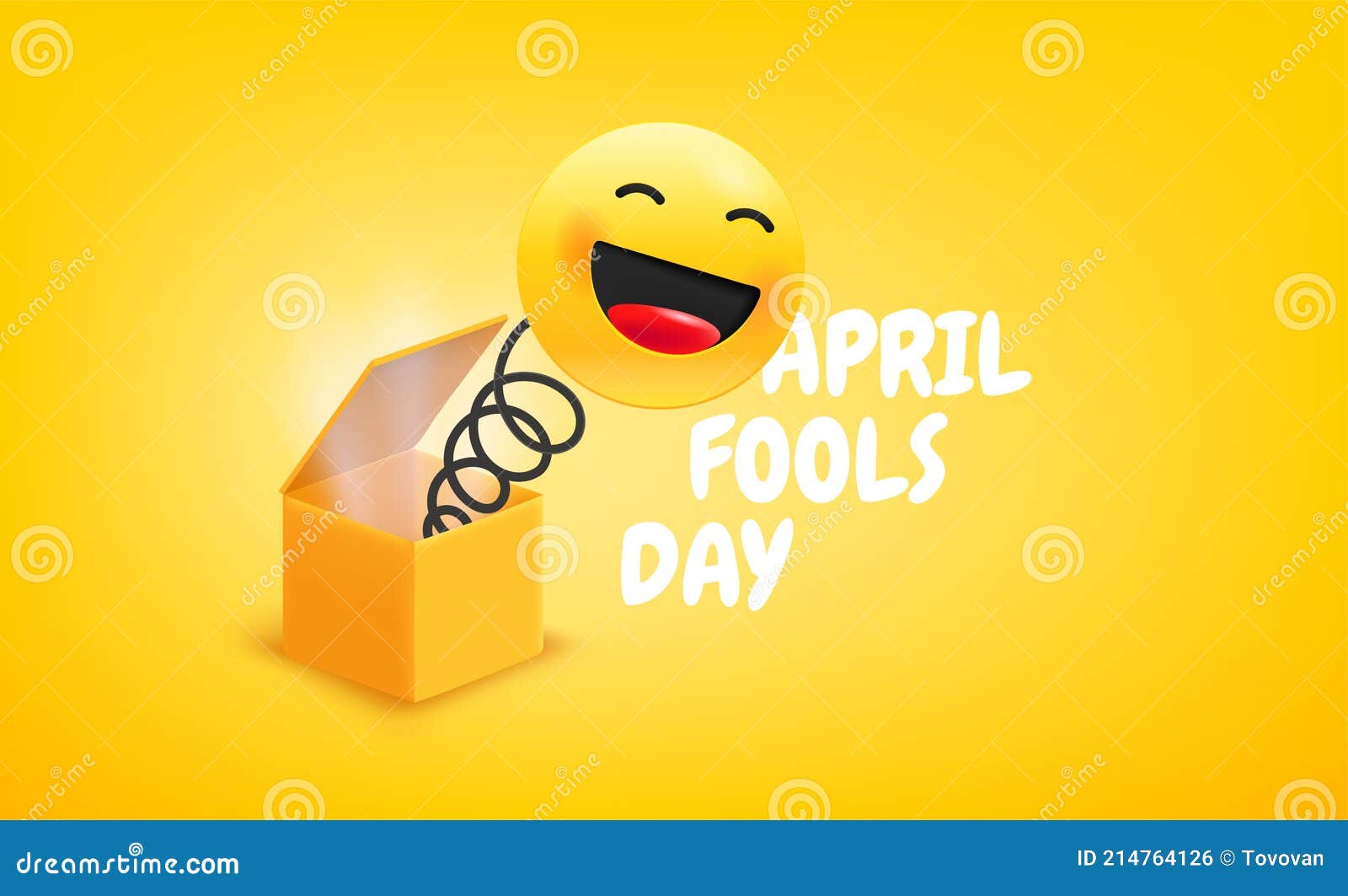 April Fools Day Vector with Gift Box Stock Vector - Illustration of ...