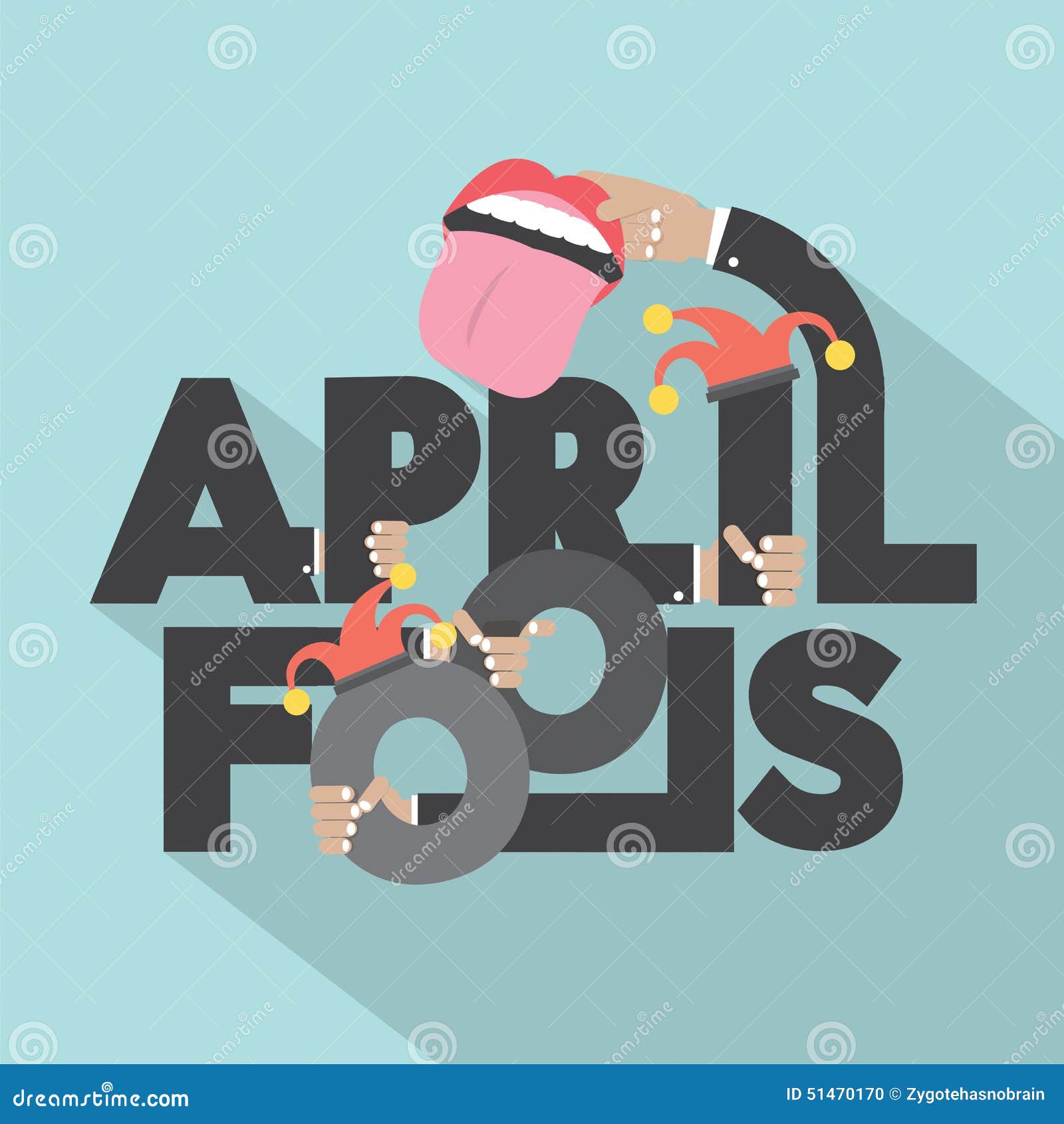 April Fools Typography Design Stock Vector - Illustration of crazy ...