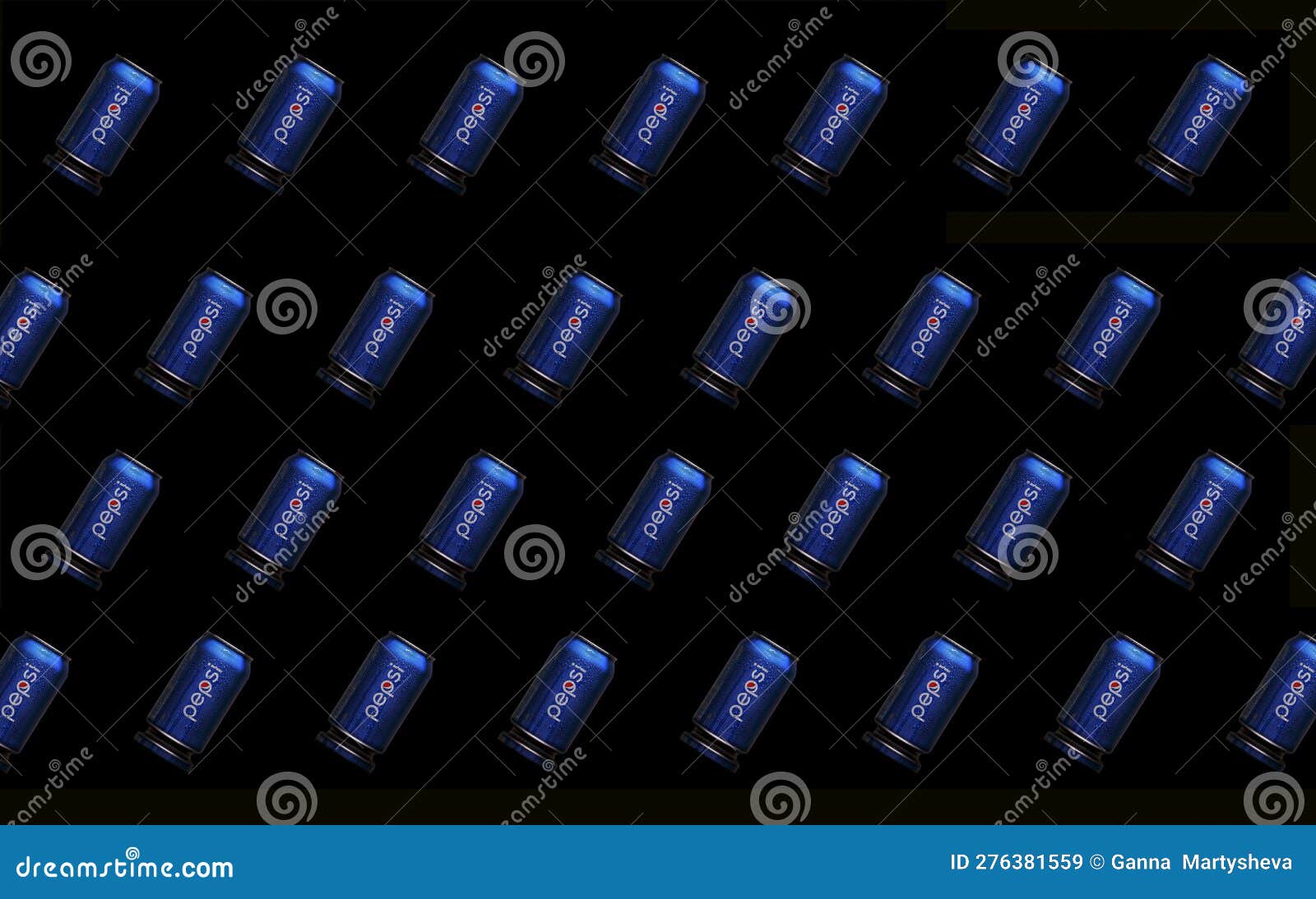 April 24, Frankfurt am Main, Germany. Abstract Pattern of Blue Pepsi ...