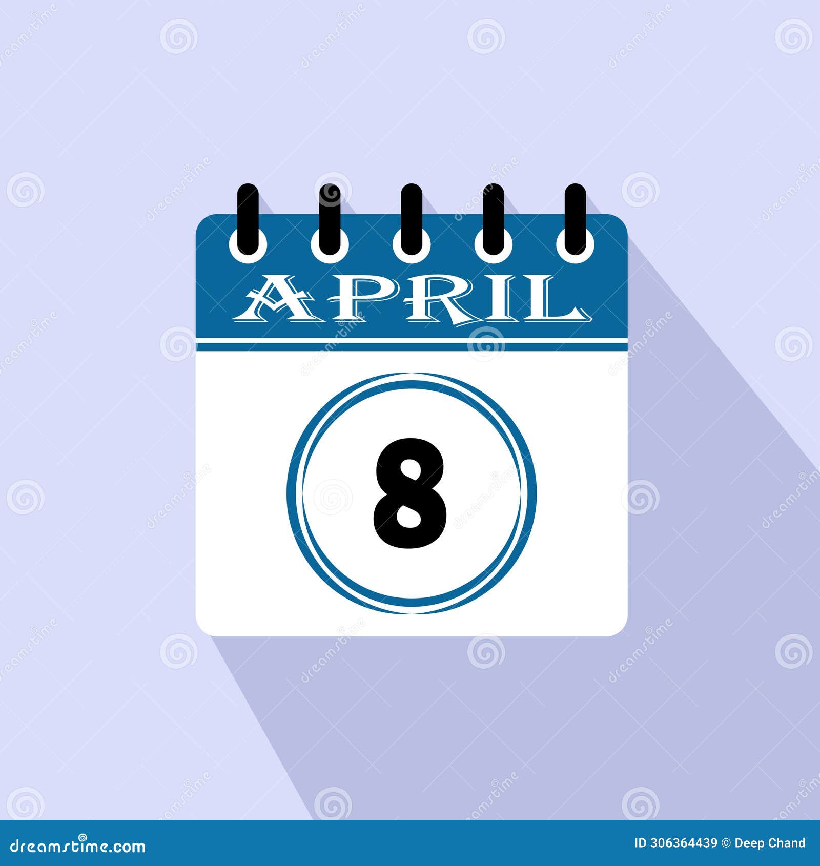 April 8 Icon stock vector. Illustration of vector, meeting - 306364439