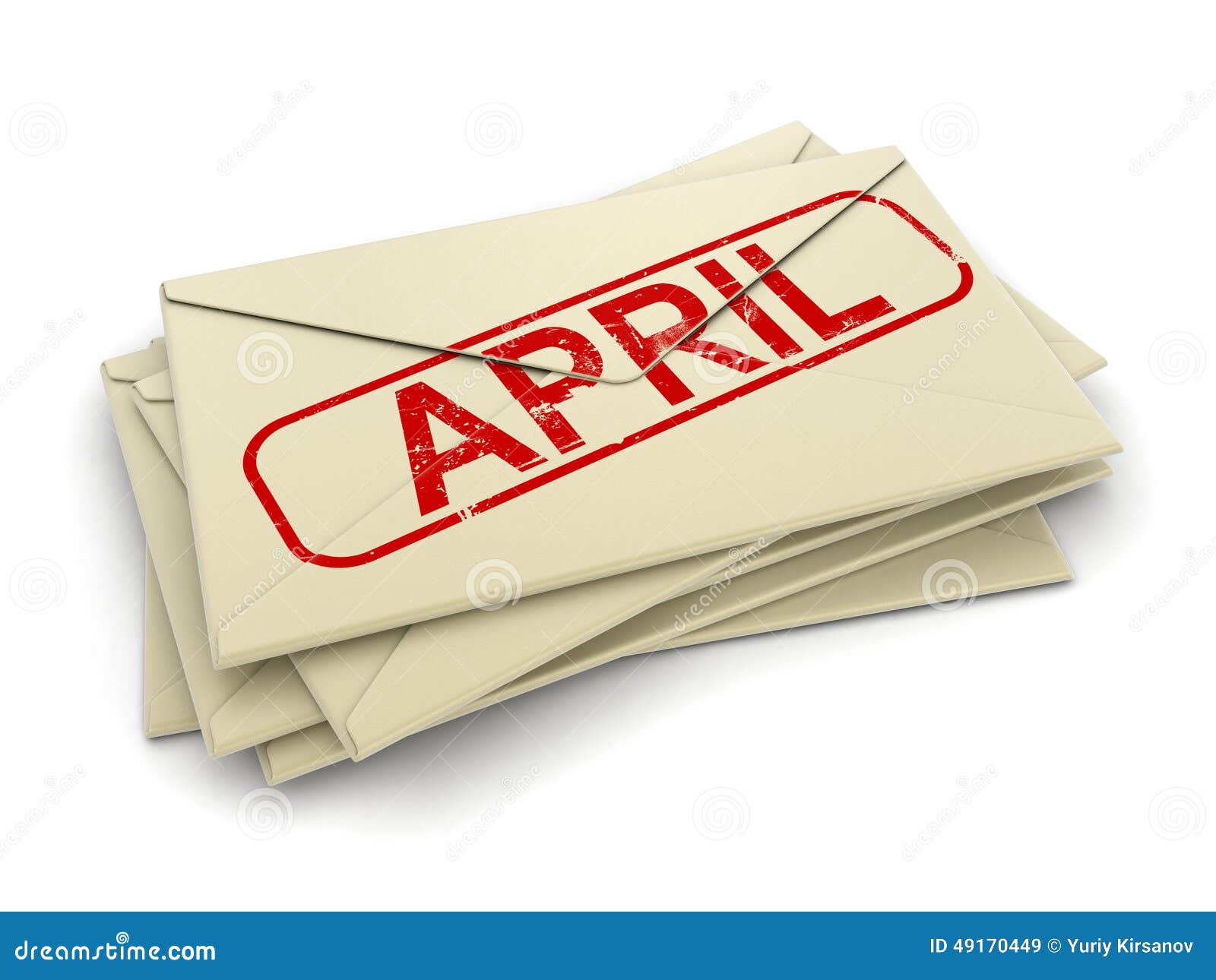 April Letters (clipping Path Included) Stock Illustration ...