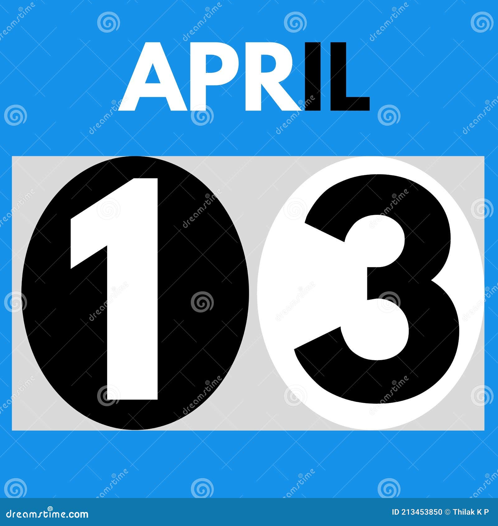 April 13 . Modern daily Calendar Icon .date ,day, Month Stock ...