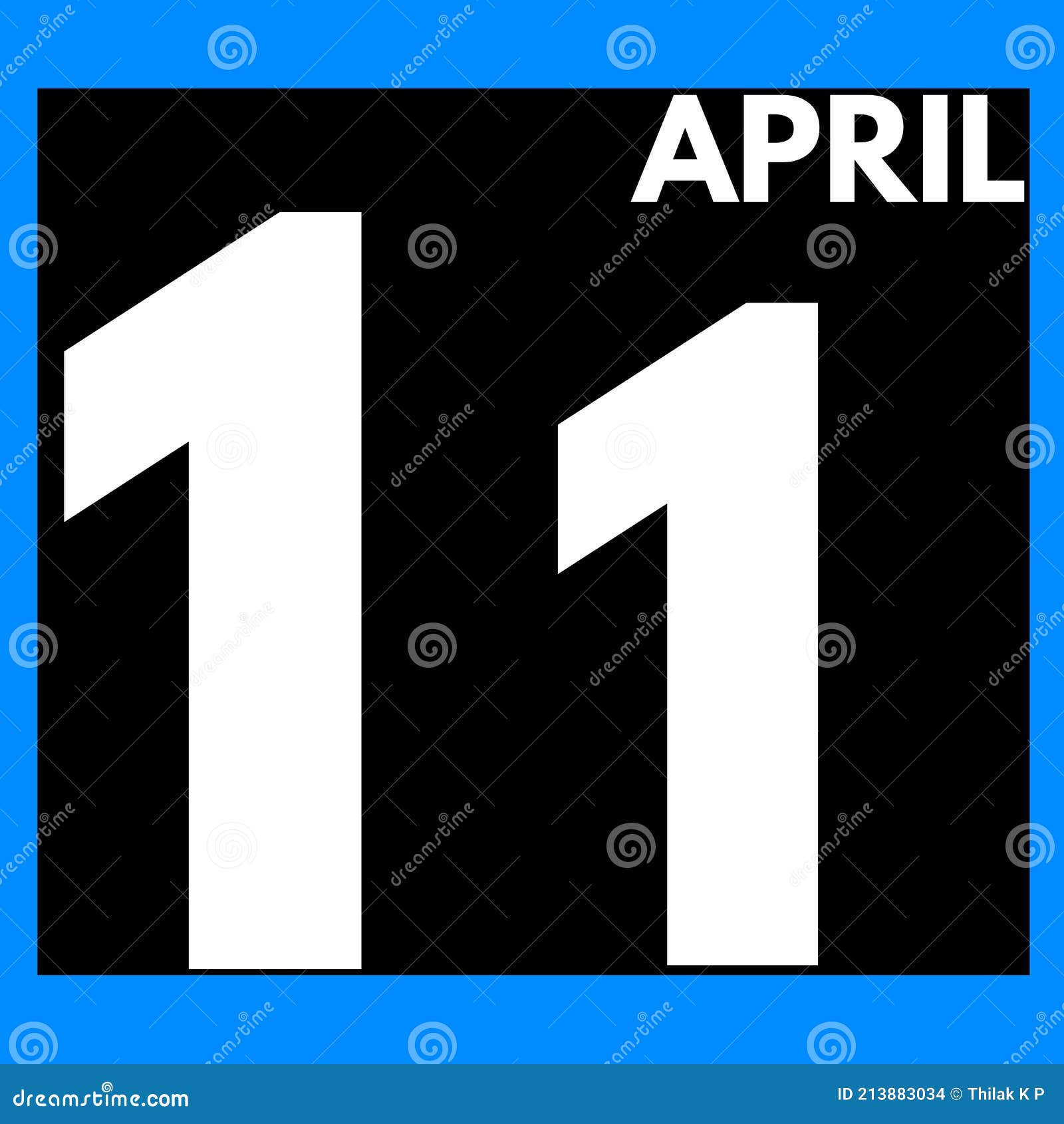 April 11 . Modern daily Calendar Icon .date ,day, Month Stock ...