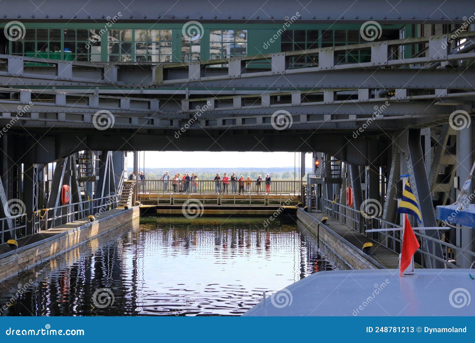 Niederfinow, Germany, October 23th 2017: Look Into The Ancient Boat ...