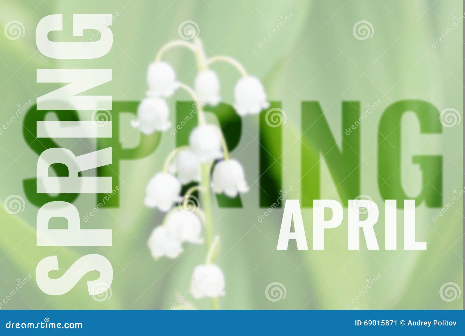 April Postcard with Spring Background Stock Image - Image of postcard ...