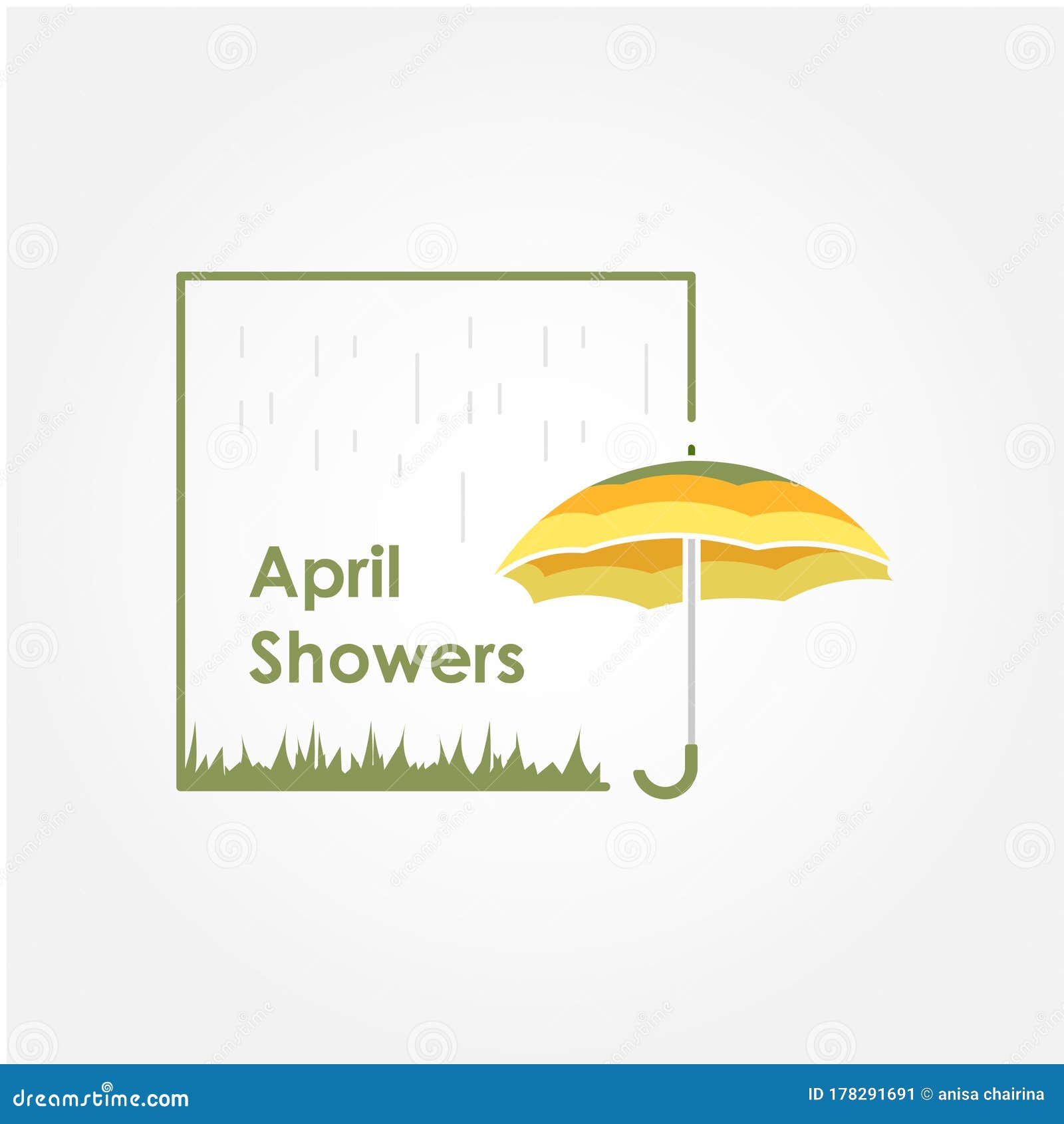 April Shower Vector Design Illustration for Celebrate Moment Stock ...