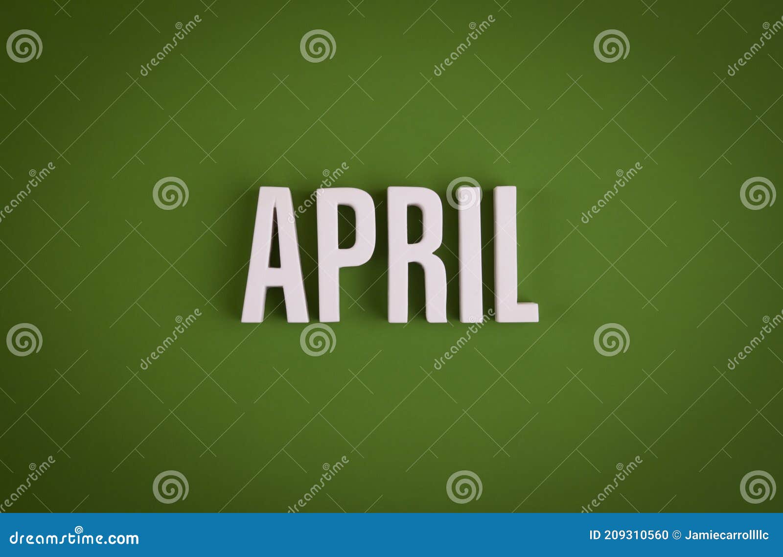 Month of April Sign Lettering on Solid Background Stock Photo - Image ...