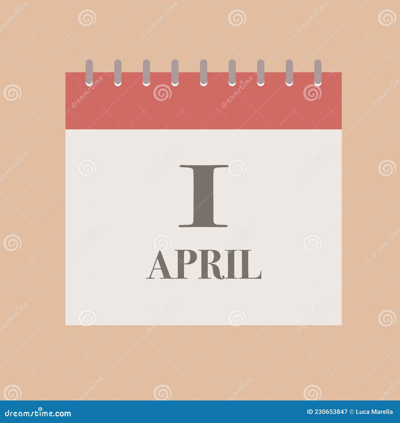 April 1st April Fools` Day Calendar Vector Icon Illustration Stock ...