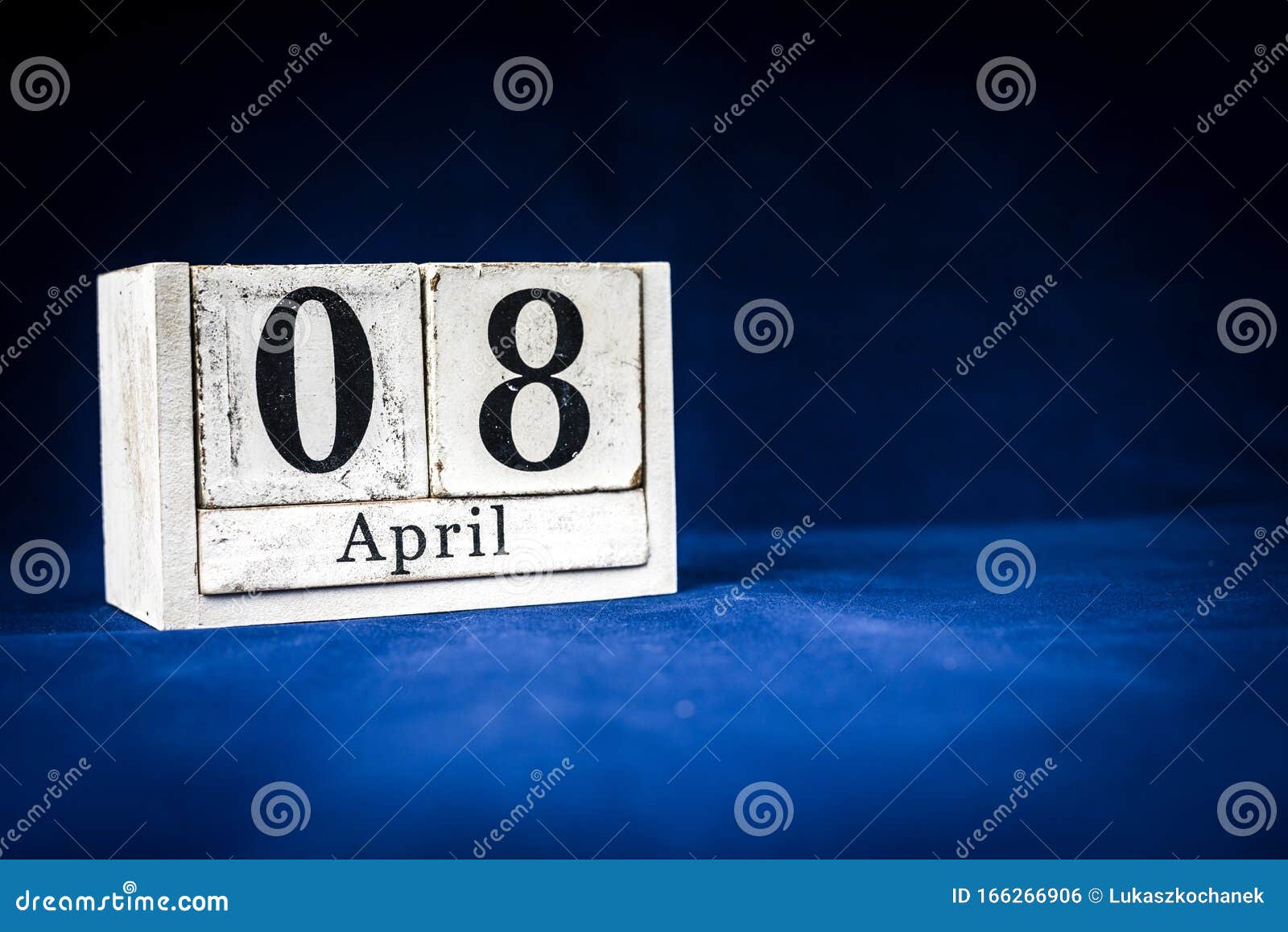 April 8th, Eighth of April, Day 8 of Month April - Rustic Wooden White ...