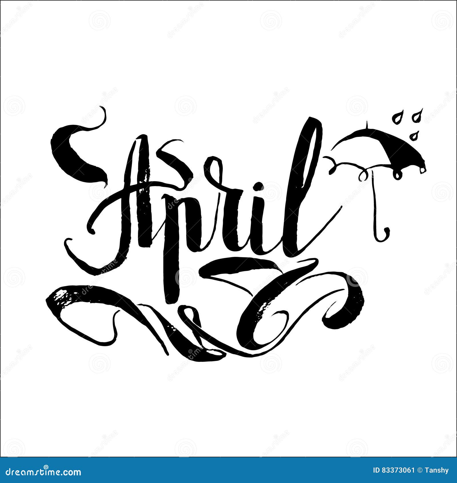 April, Vector Letterin, Months Lettering Vector Stock Vector ...