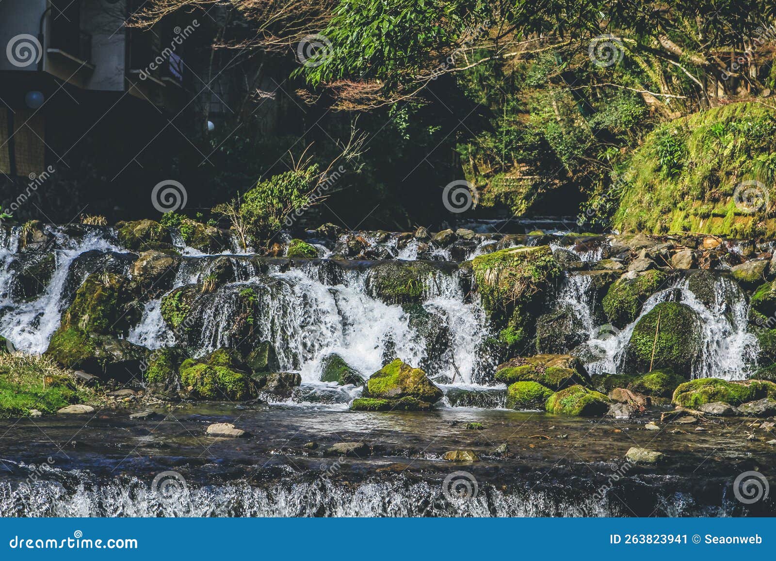 The Water Flowing, Scenery of Kibune River 12 April 2012 Stock Image ...