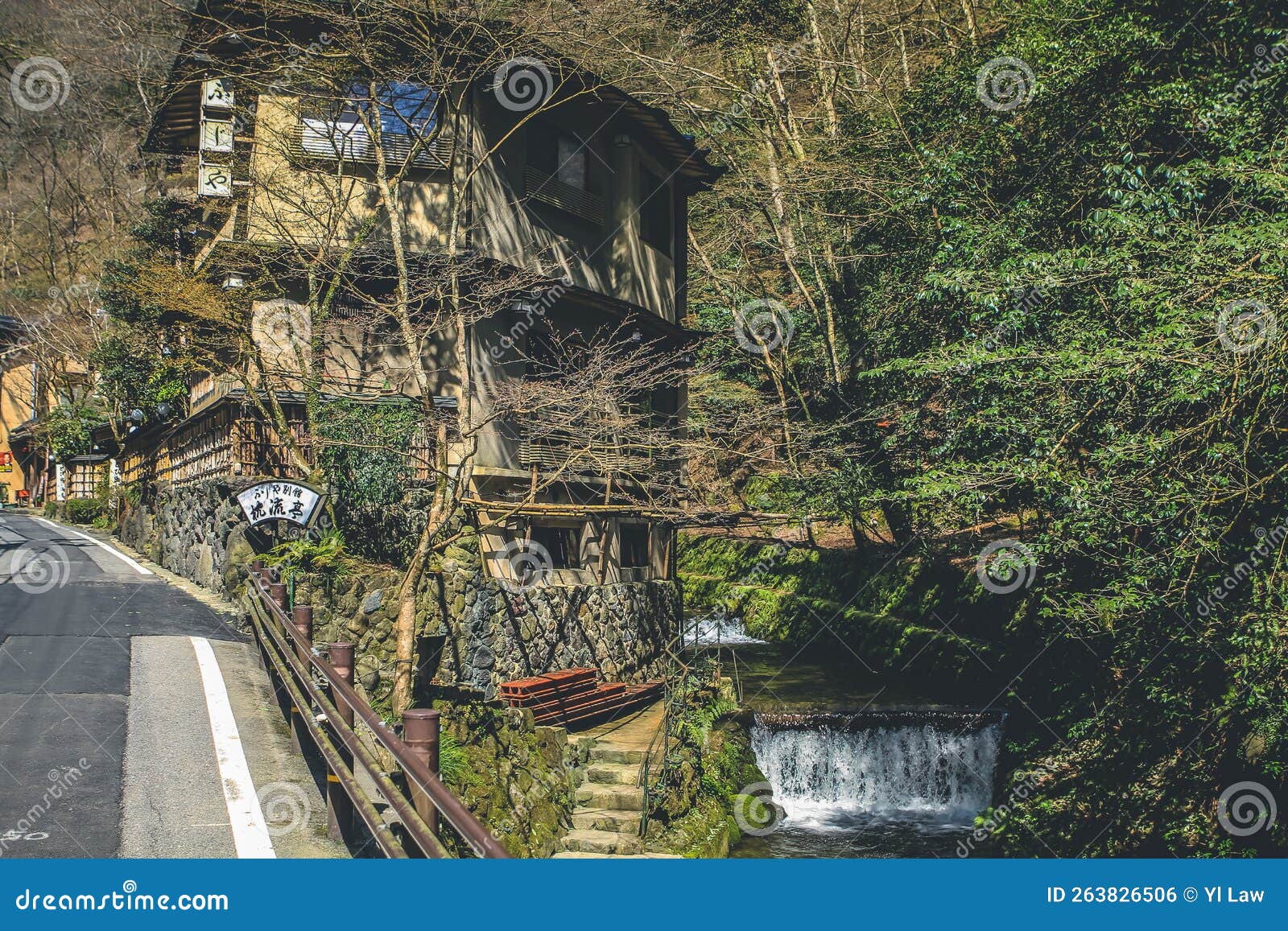 The Water Flowing, Scenery of Kibune River 12 April 2012 Editorial ...