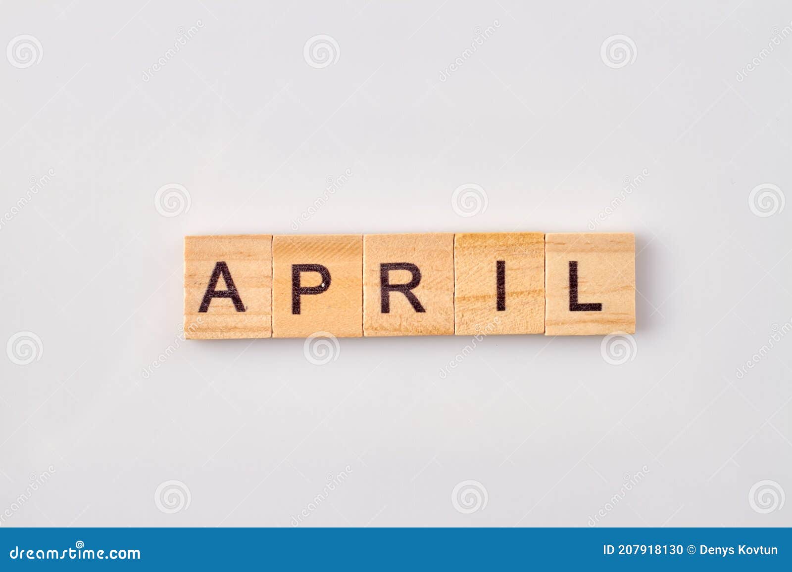 April Word Written on Wood Blocks. Stock Photo - Image of concept ...