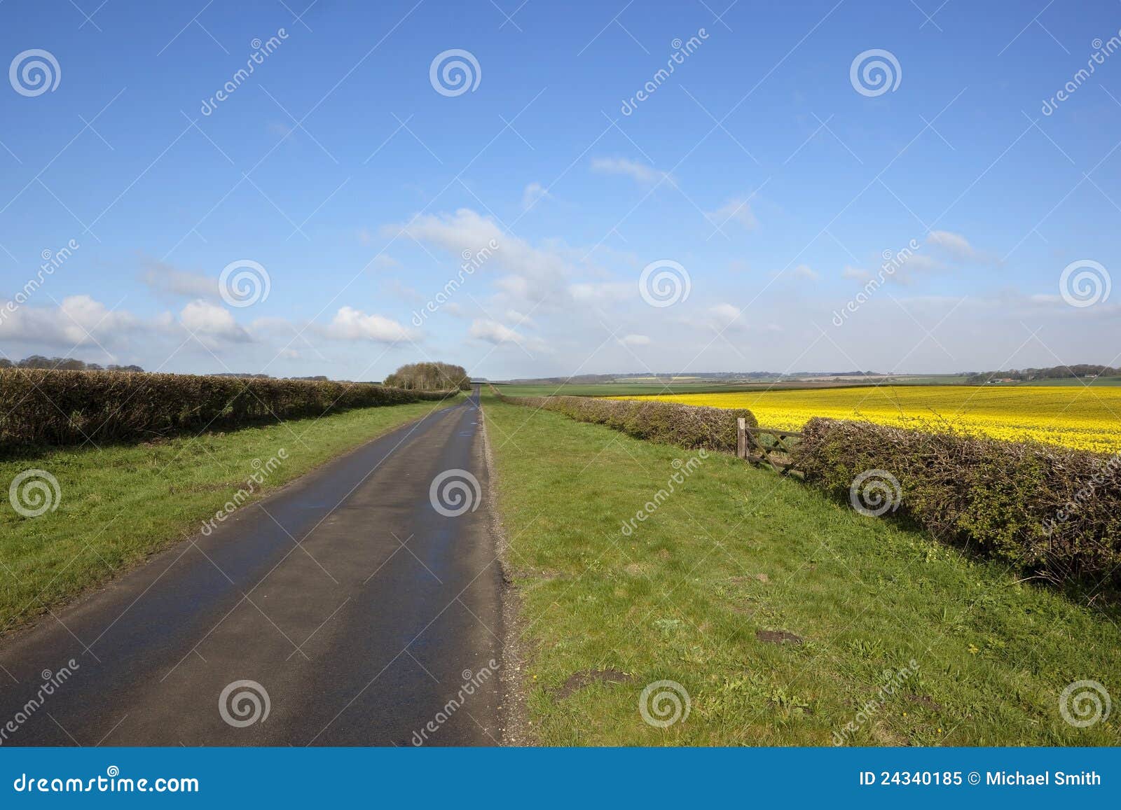 April on the Yorkshire Wolds Stock Image - Image of springtime, tarmac ...