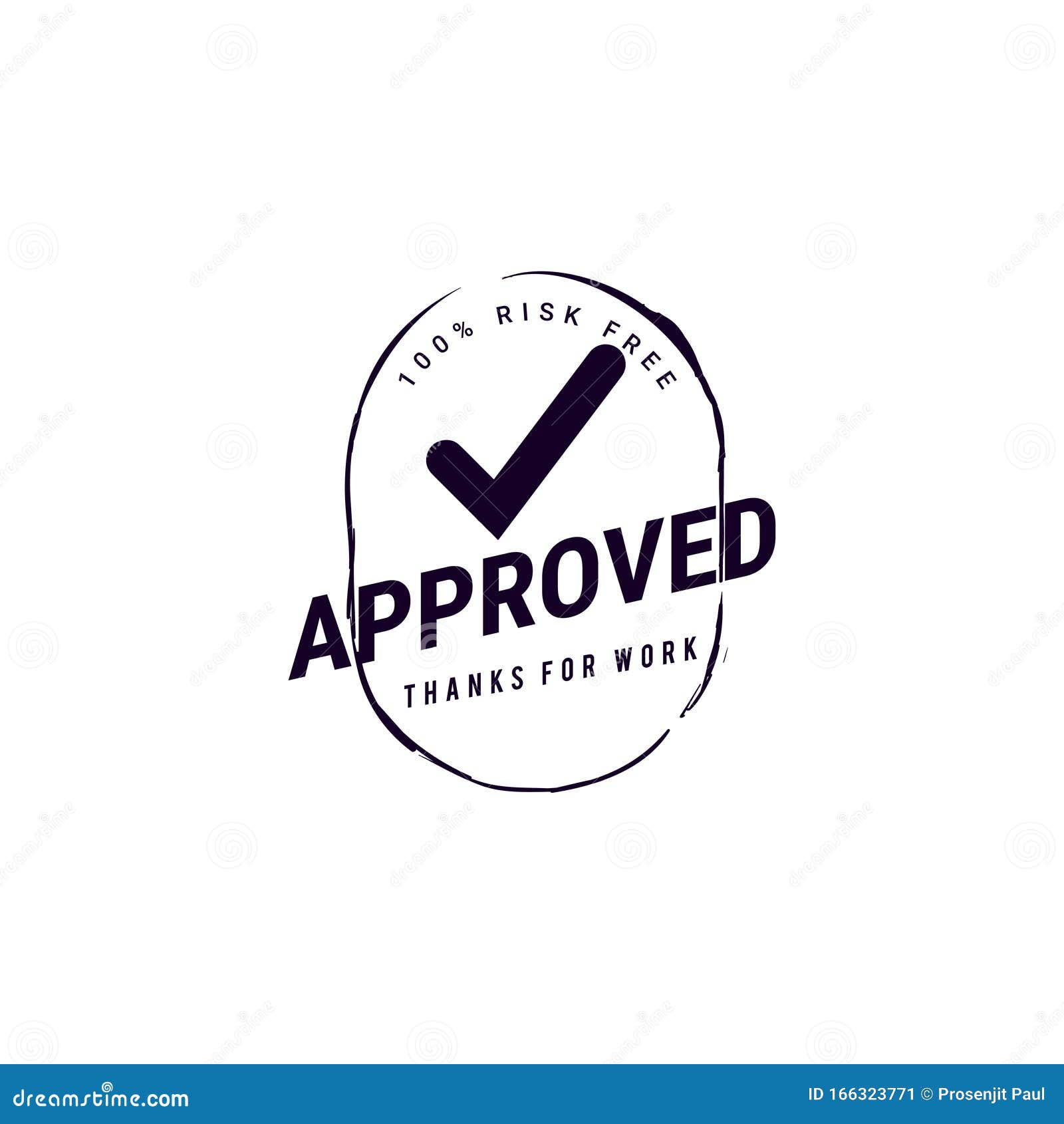 Aprobado, Sello,signo Aprobado De Color Ilustración del Vector ...