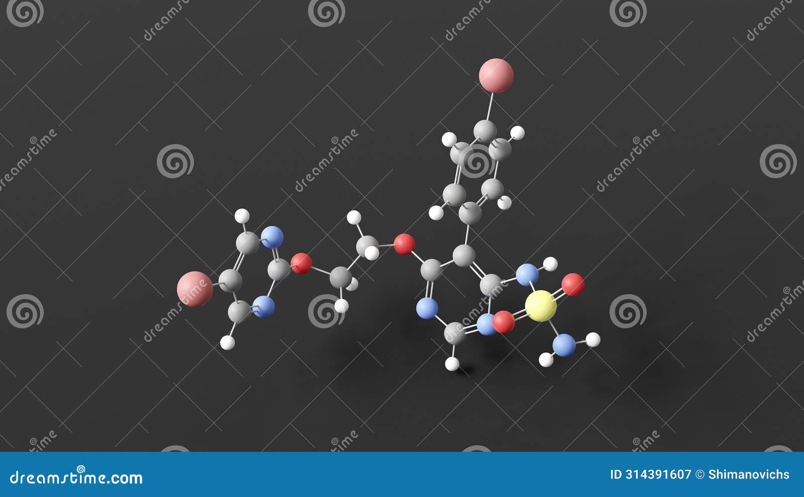 Macitentan Molecule 3d, Molecular Structure, Ball And Stick Model ...