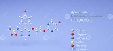 Aprocitentan Molecule, Molecular Structures, Tryvio, 3d Model ...