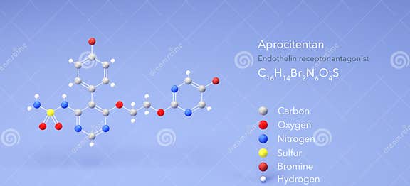 Aprocitentan Molecule, Molecular Structures, Tryvio, 3d Model ...
