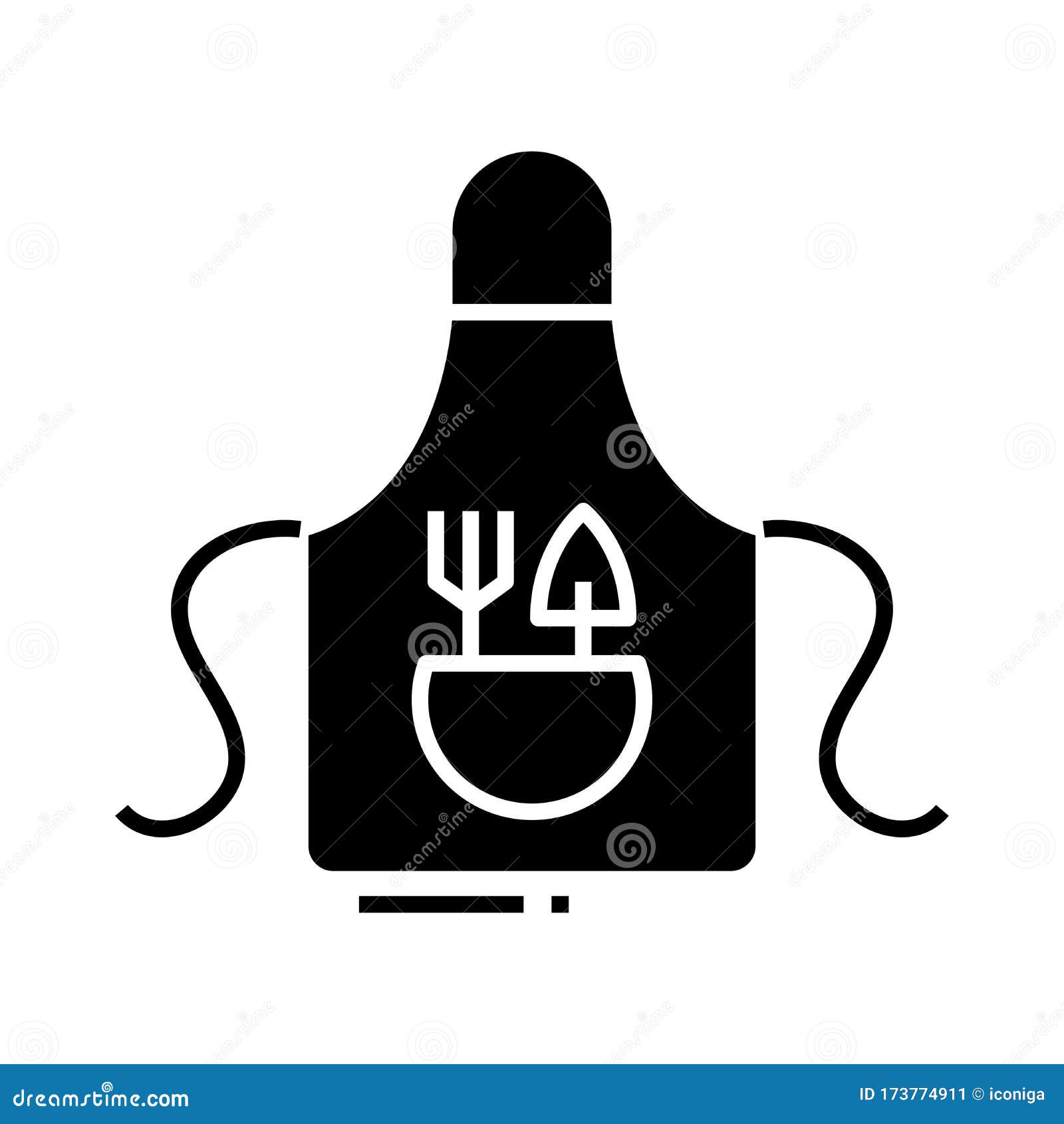 Apron Black Icon, Concept Illustration, Vector Flat Symbol, Glyph Sign ...