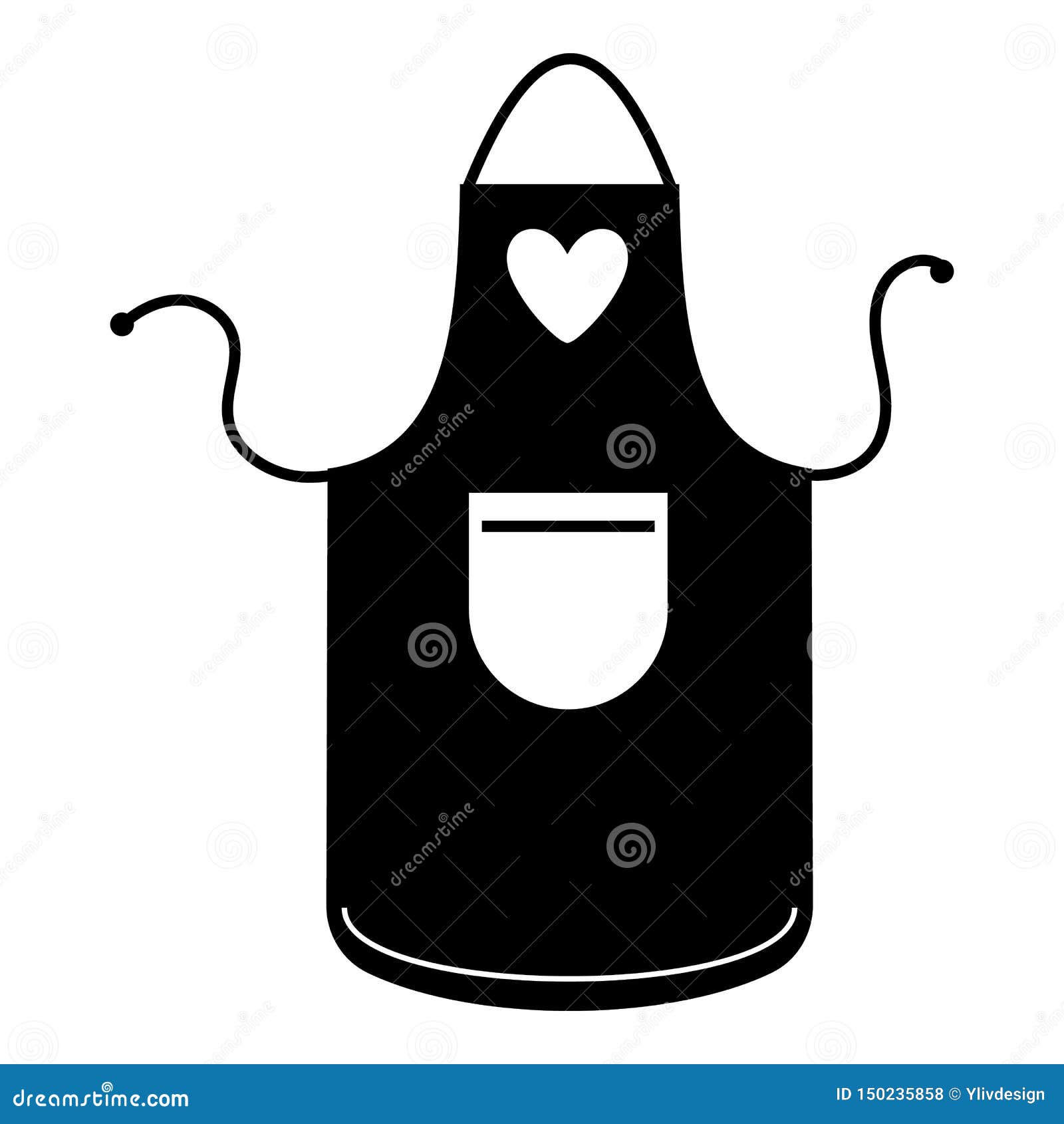 Apron with Heart Icon, Simple Style Stock Vector - Illustration of ... Apron with Heart Icon, Simple Style Stock Vector - Illustration of ...