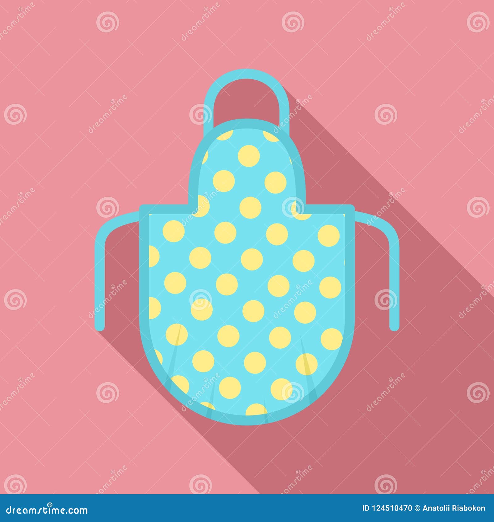 Apron icon, flat style stock illustration. Illustration of cooking ...
