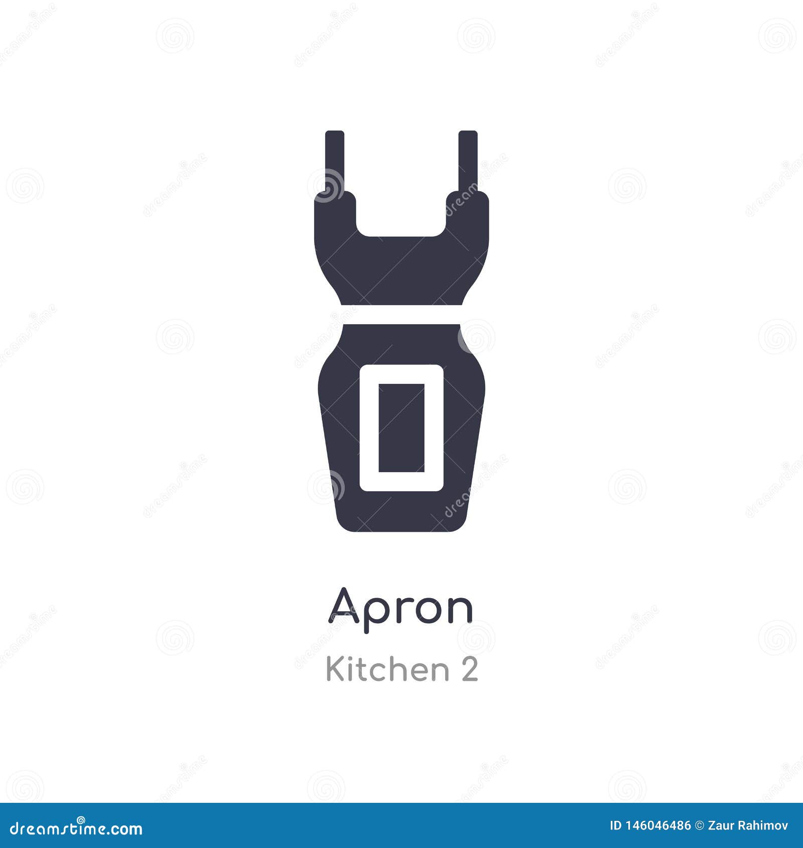 Apron Icon. Isolated Apron Icon Vector Illustration from Kitchen 2 ...