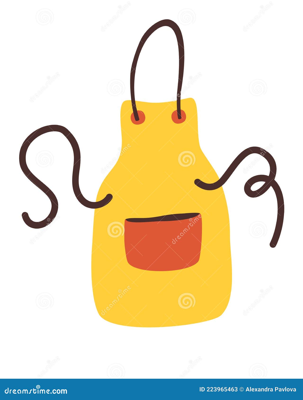 Apron Kitchen Accessory. Uniform for Cook or Baker. Kitchen Cotton ...