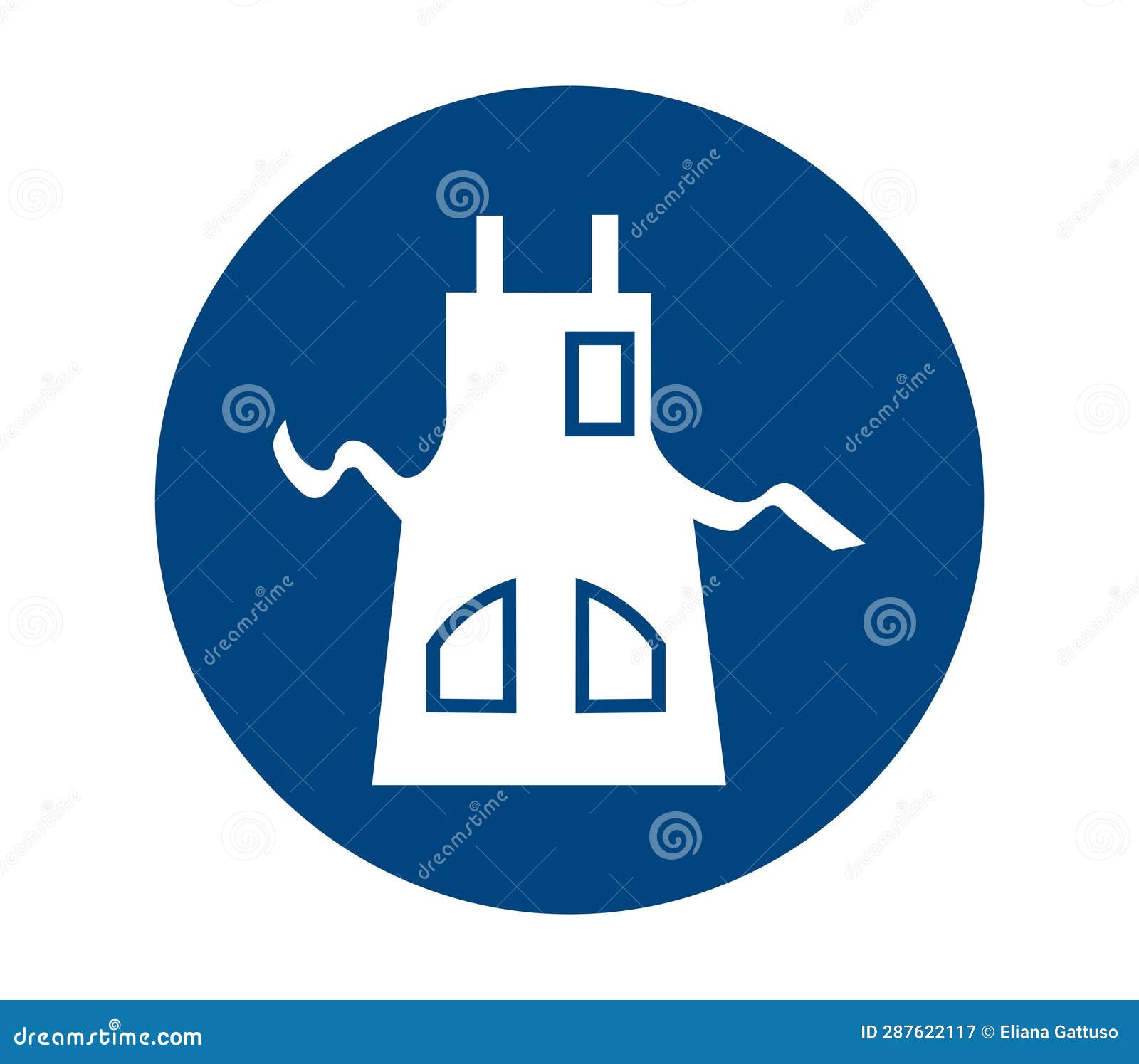 Apron Mandatory Safety Sign Stock Illustration - Illustration of icon ...